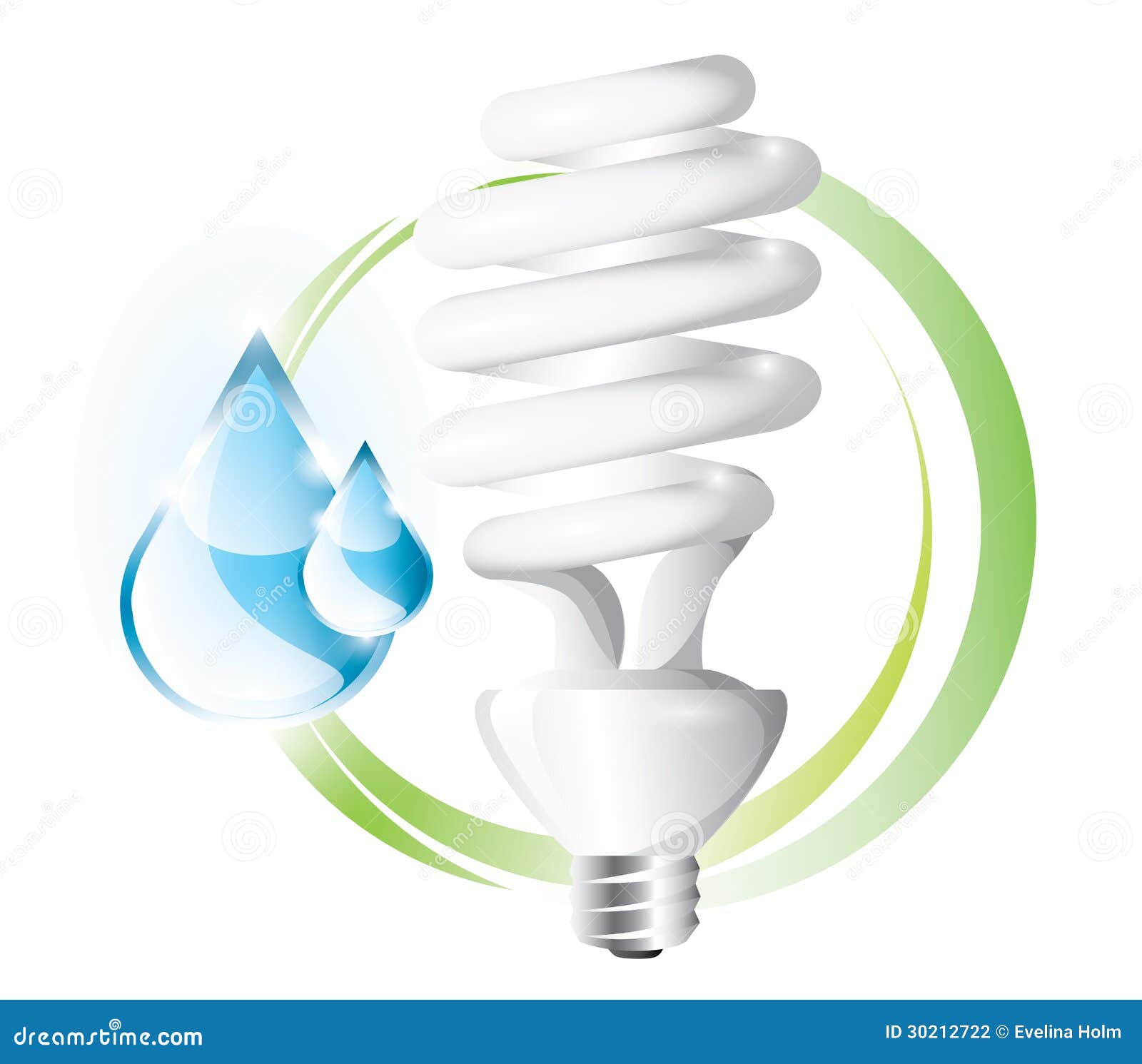 Fluorescent lightbulb stock vector. Illustration of natural - 30212722