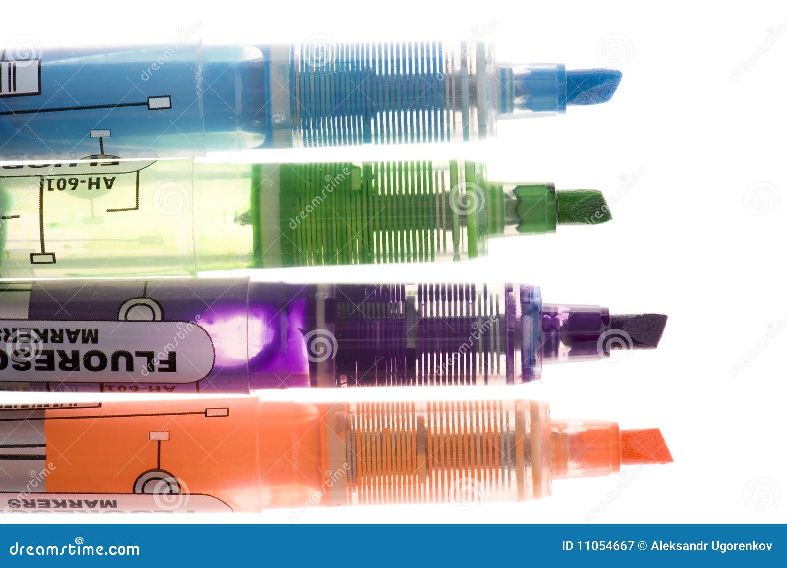 Fluorescent marker closeup stock image. Image of supply - 11054667