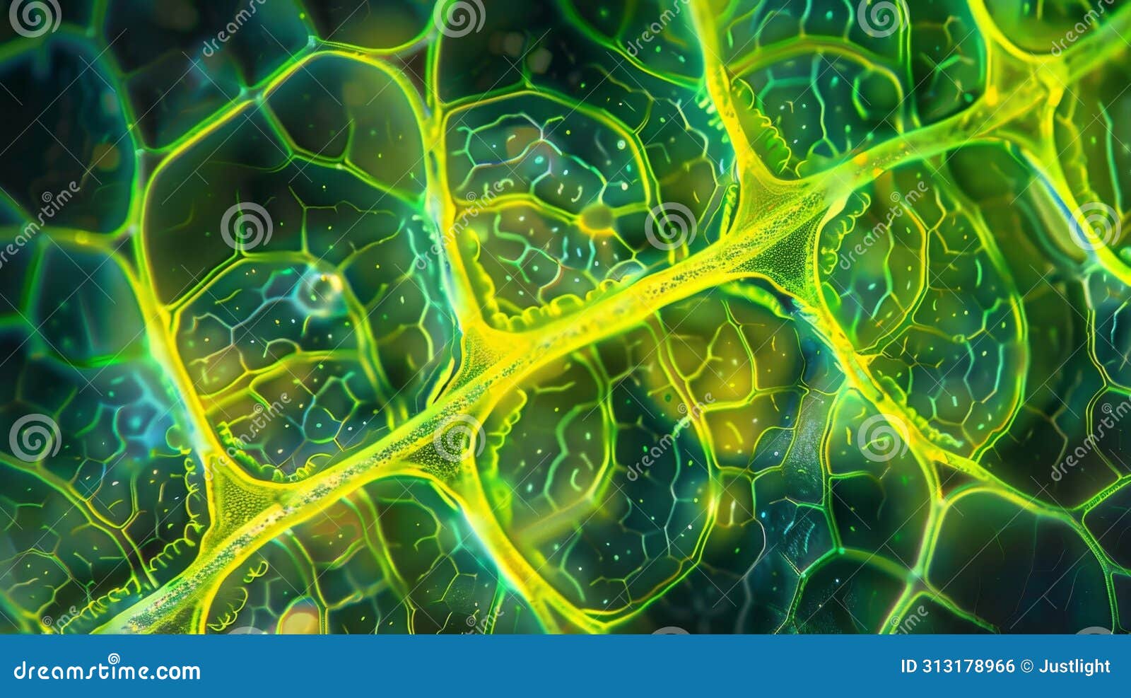 A Fluorescent Microscopy Image Of A Leaf Crosssection Highlighting The ...