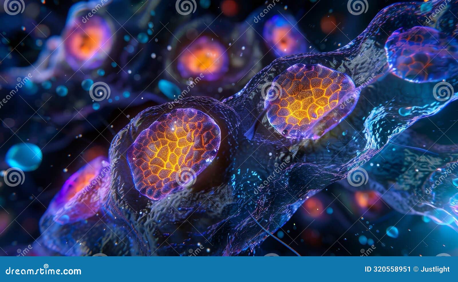 A Fluorescent Microscopy Image Of A Leaf Crosssection Highlighting The ...