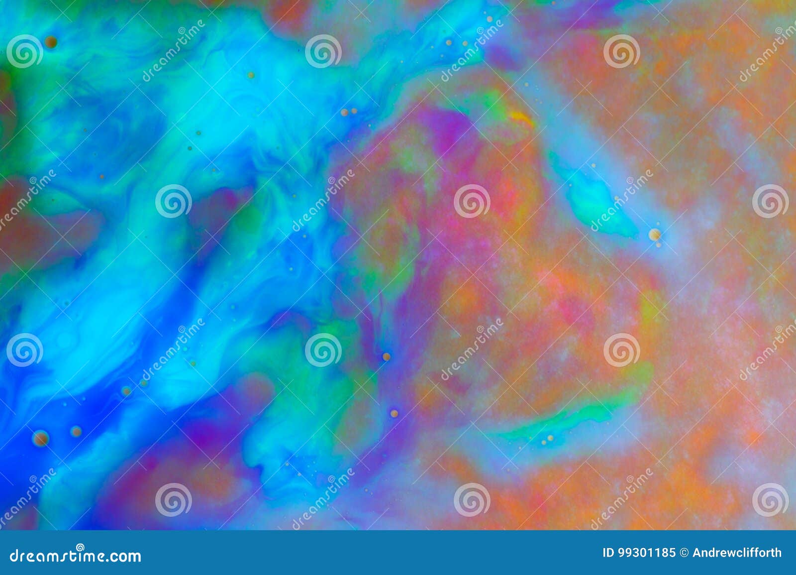 Fluorescent Paint Patterns Under Black Ultraviolet Light Stock Image ...