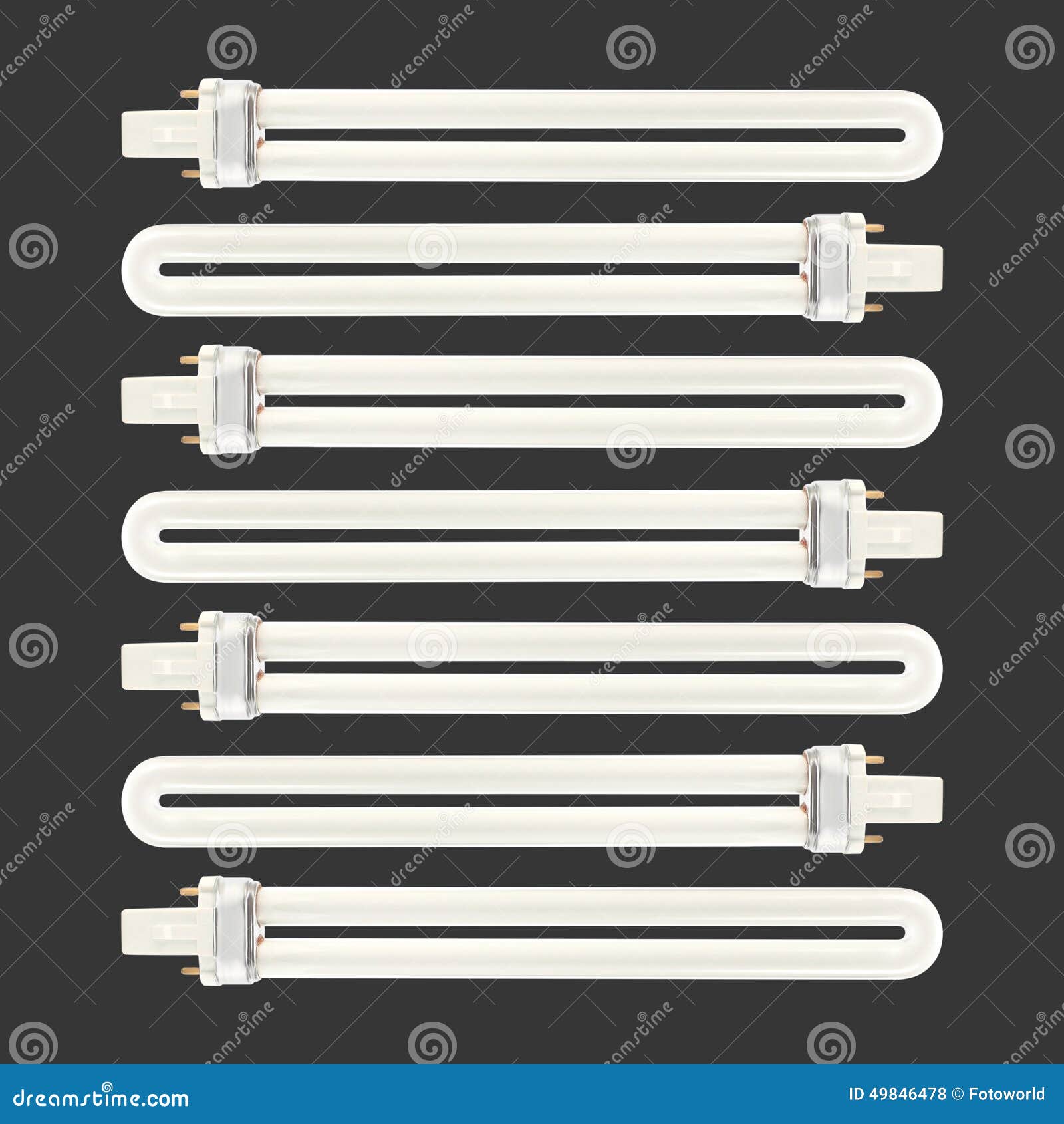 Fluorescent 2 Pin Light Bulbs Stock Photo - Image of monochrome, night ...