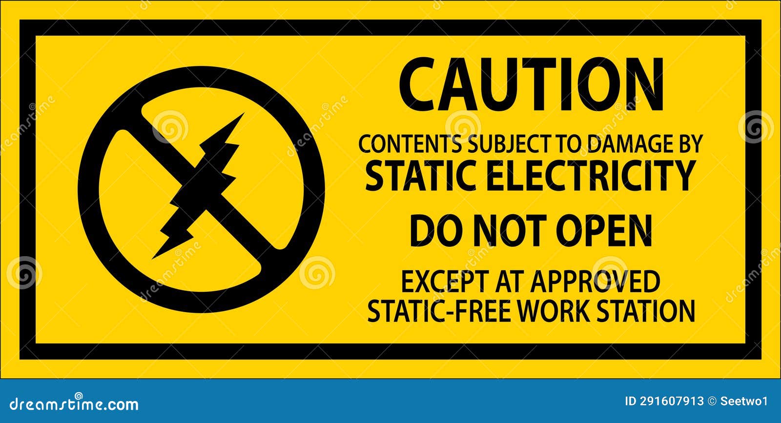 Fluorescent Red Anti-Static Labels Caution Do Not Open Stock Vector ...