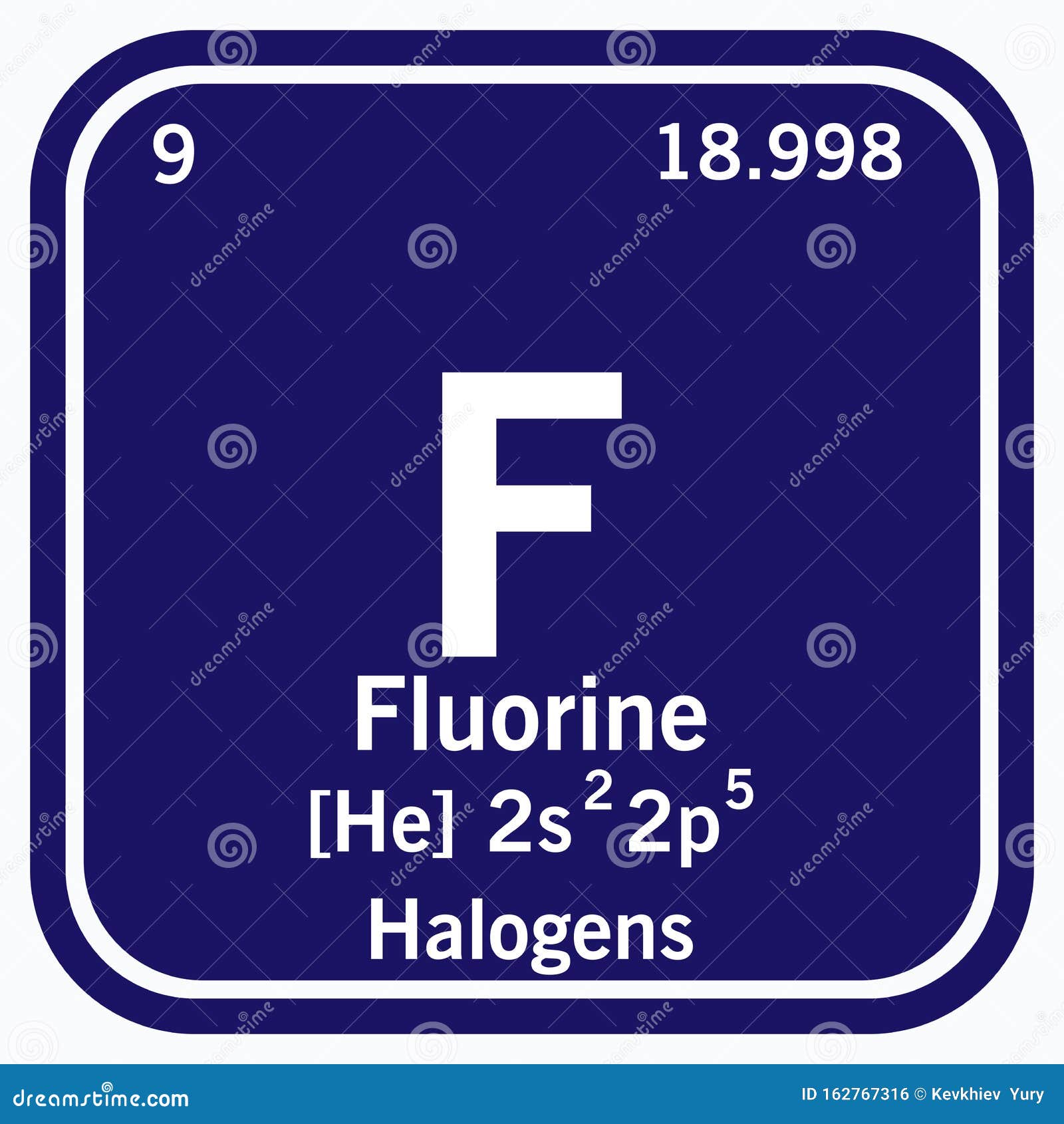 Fluorine Periodic Table Stock Illustrations – 305 Fluorine Periodic ...