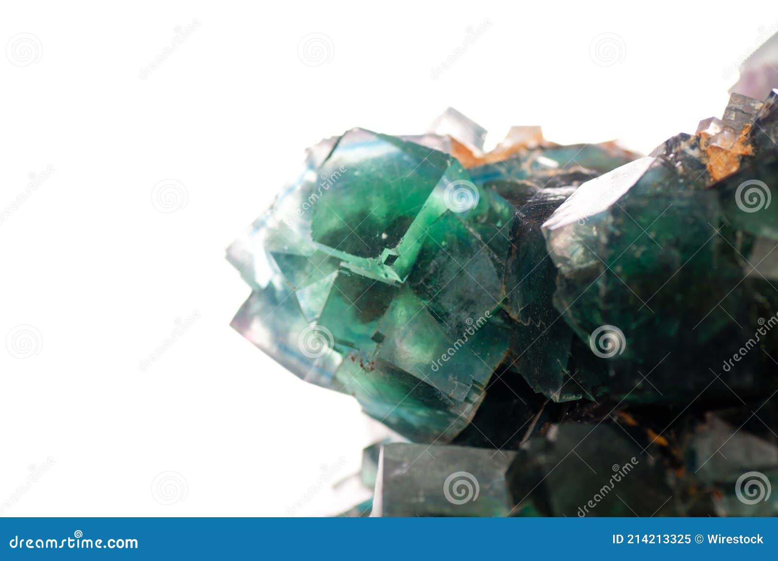Fluorite mineral sample stock image. Image of spar, gemstone - 214213325