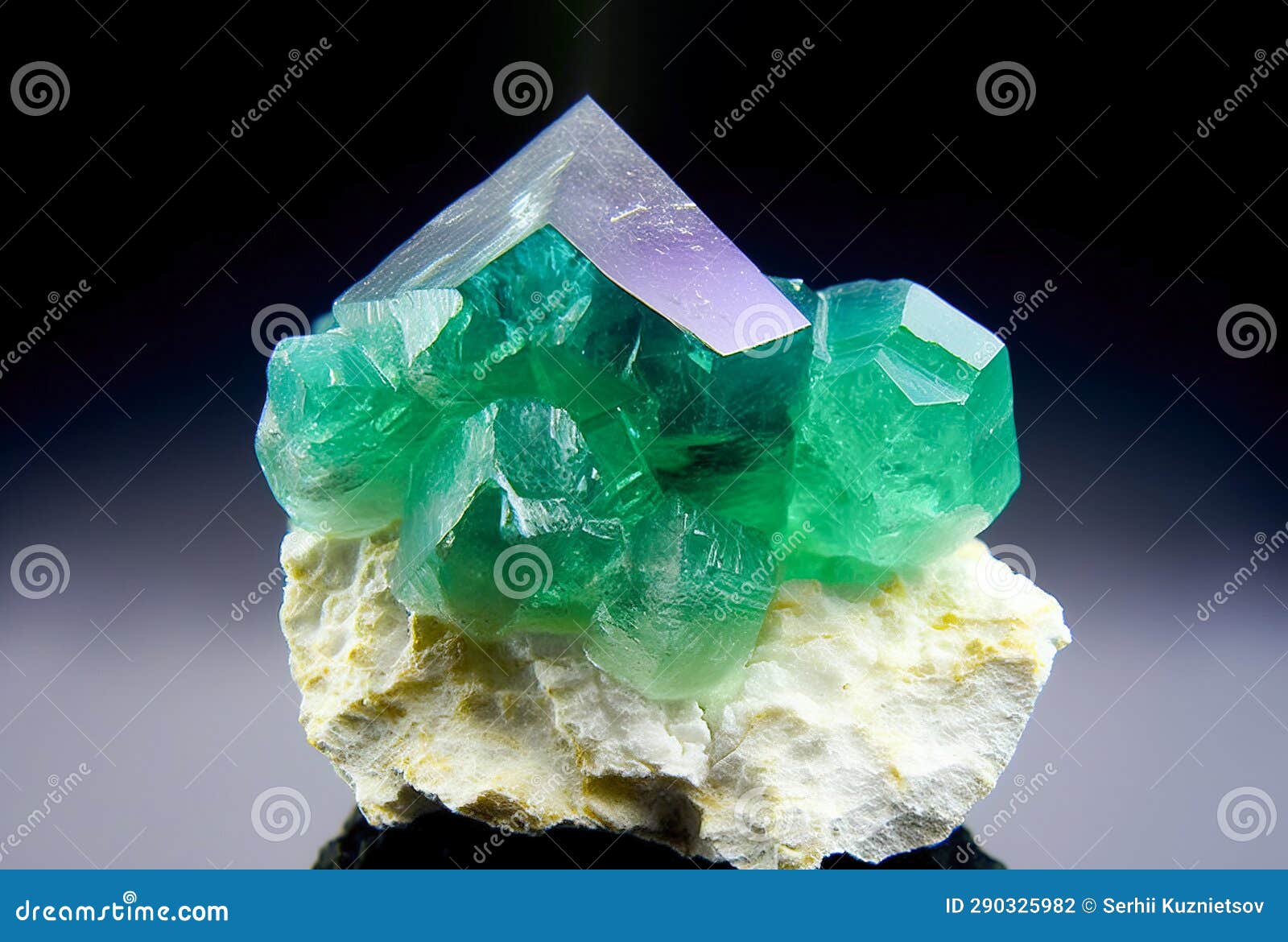 Fluorite is Rare Precious Natural Geological Stone on Gradient ...