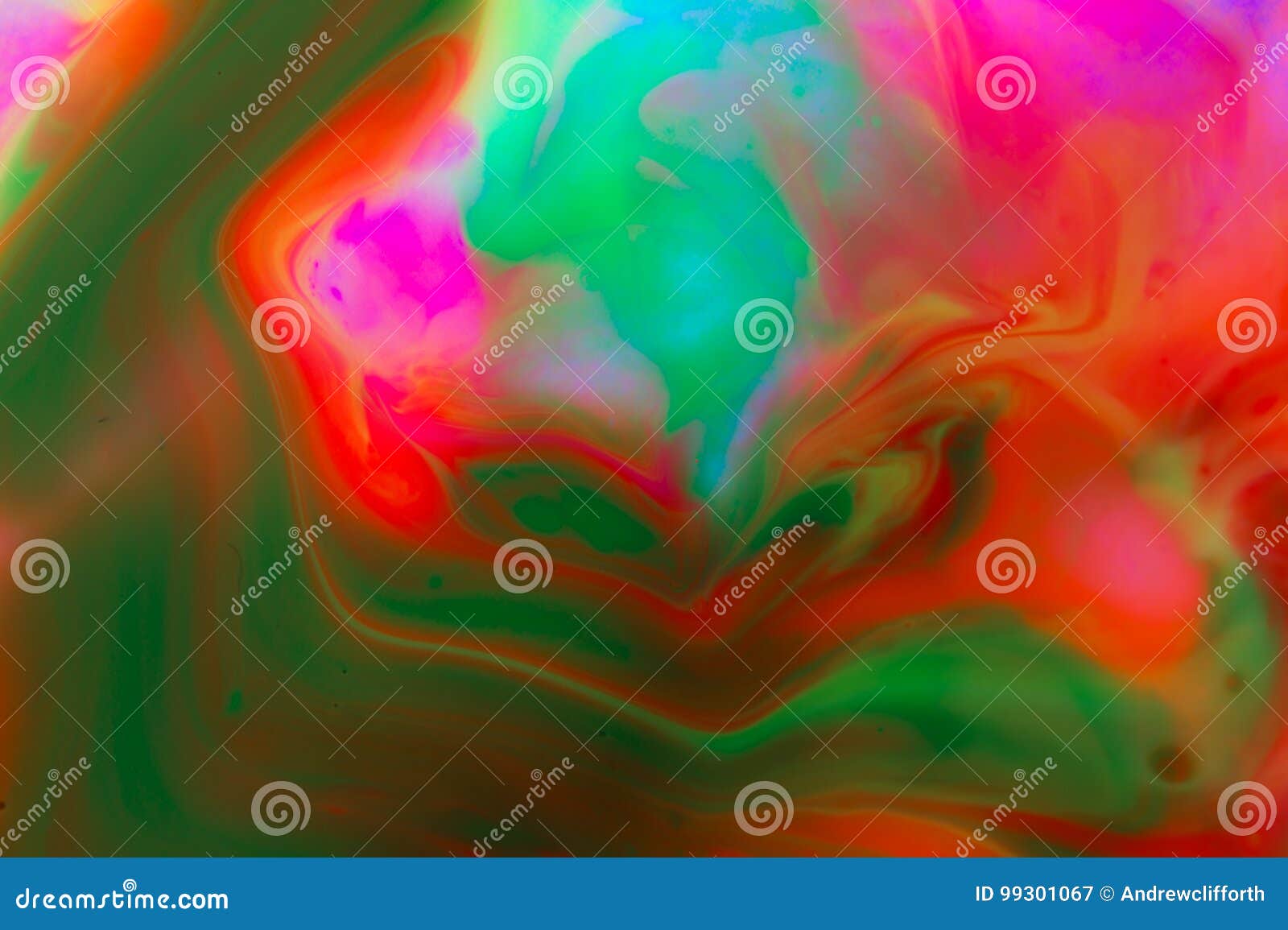 Fluorescent Paint Patterns Under Black Ultraviolet Light Stock Image ...