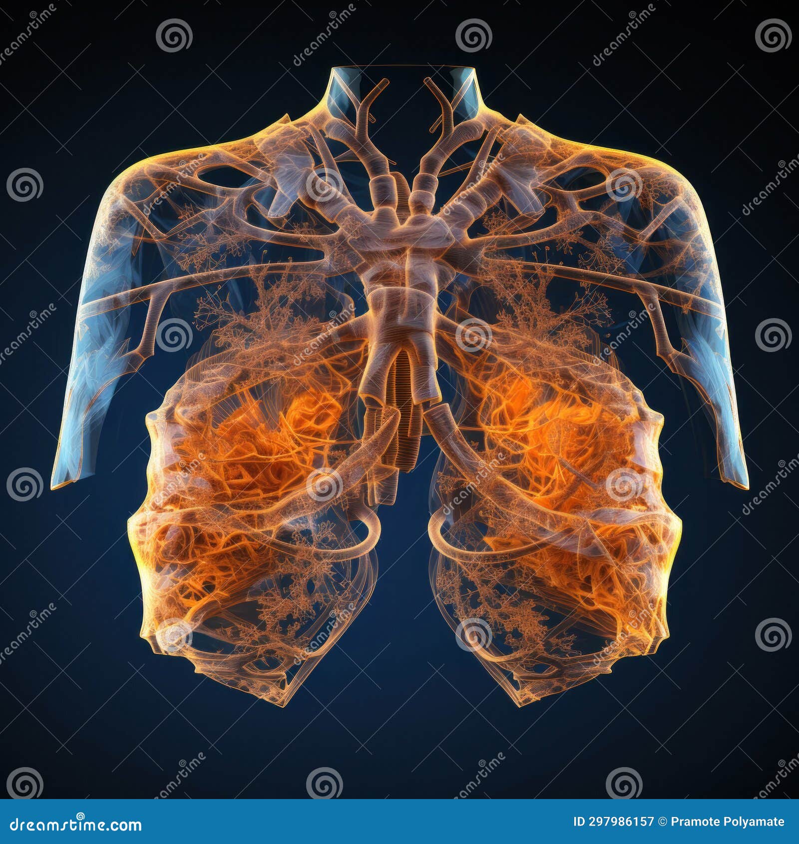 Fluorography of the Human Chest Stock Illustration - Illustration of ...