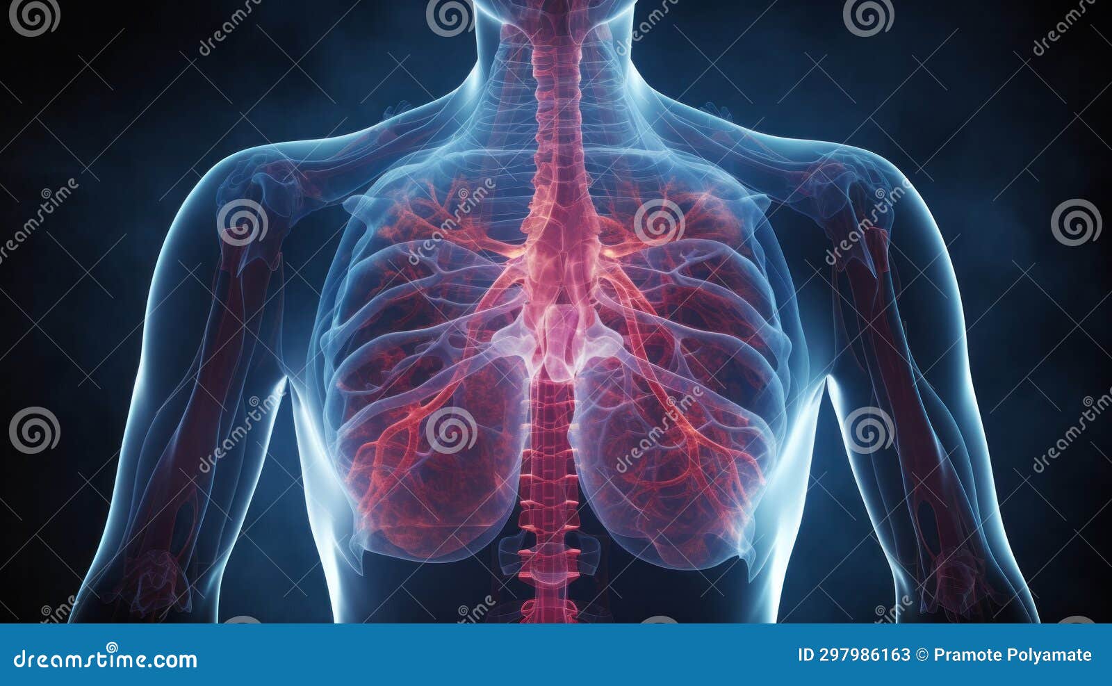 Fluorography of the Human Chest Stock Illustration - Illustration of ...