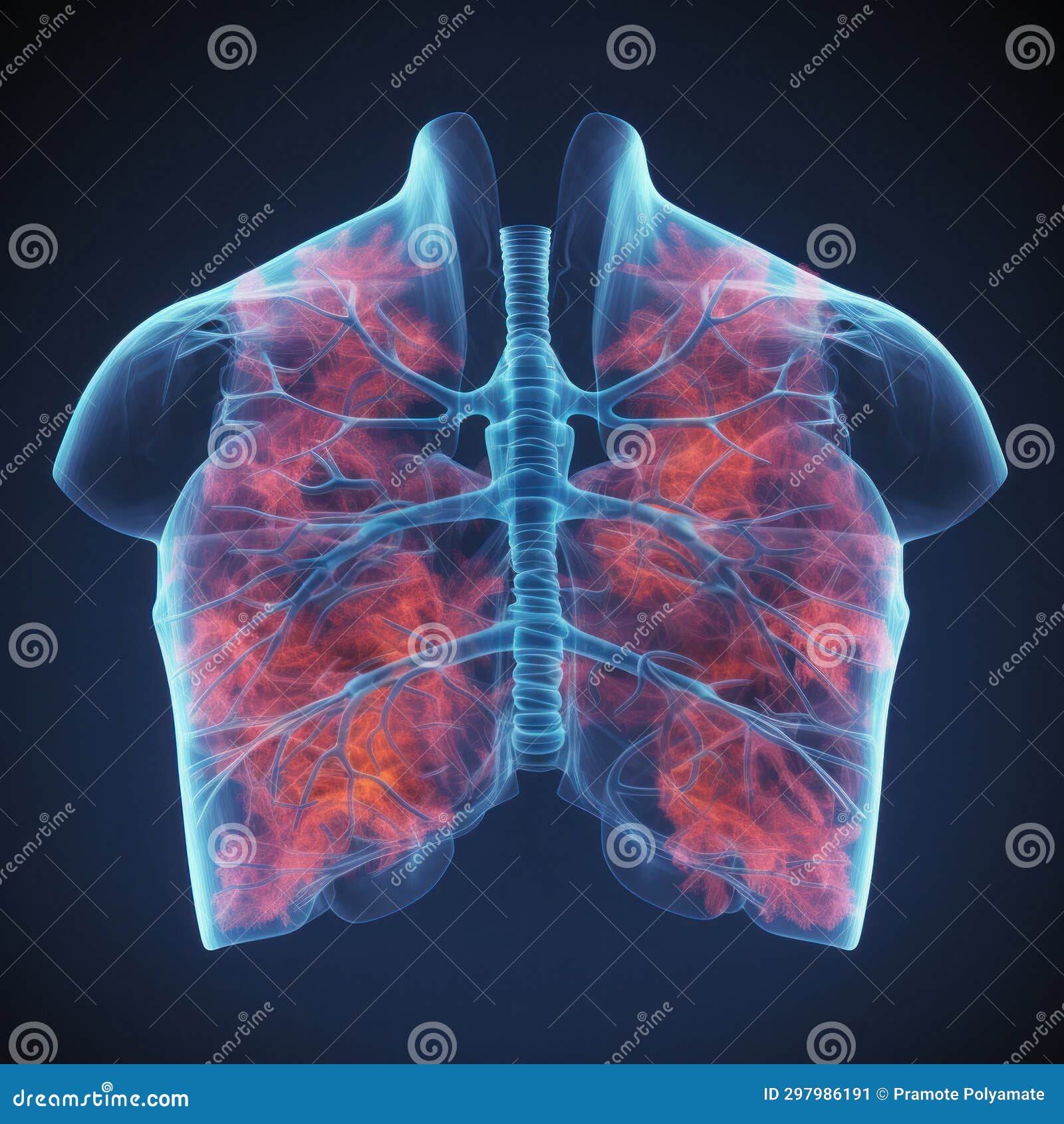 Fluorography of the Human Chest Stock Illustration - Illustration of ...