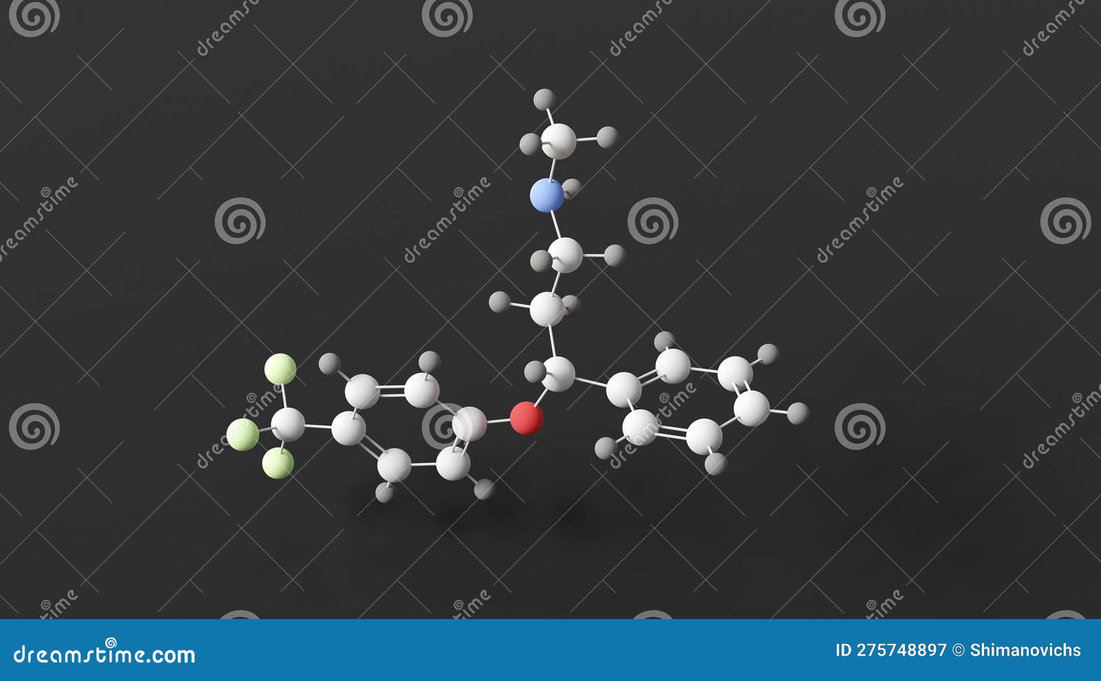 Fluoxetine Molecule, Molecular Structure, Selective Serotonin-reuptake ... Fluoxetine Molecule, Molecular Structure, Selective Serotonin-reuptake ...