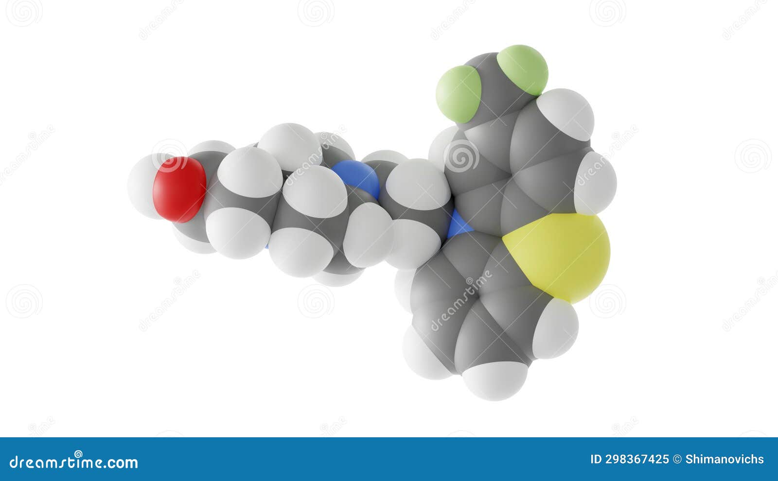 Fluphenazine Molecular Structure, 3d Model Molecule, Antipsychotic ...