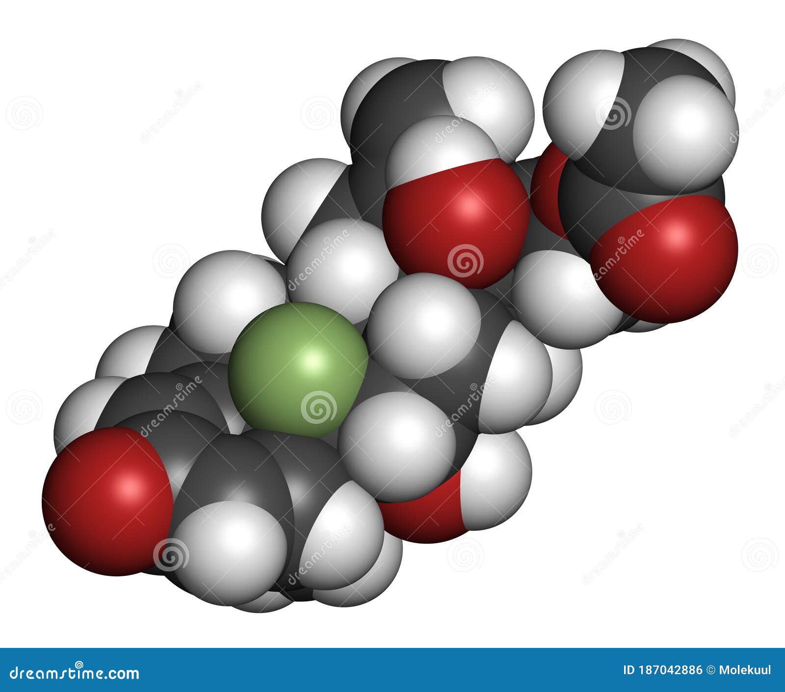 Fluprednidene Acetate Corticosteroid Molecule. Skeletal Formula ...