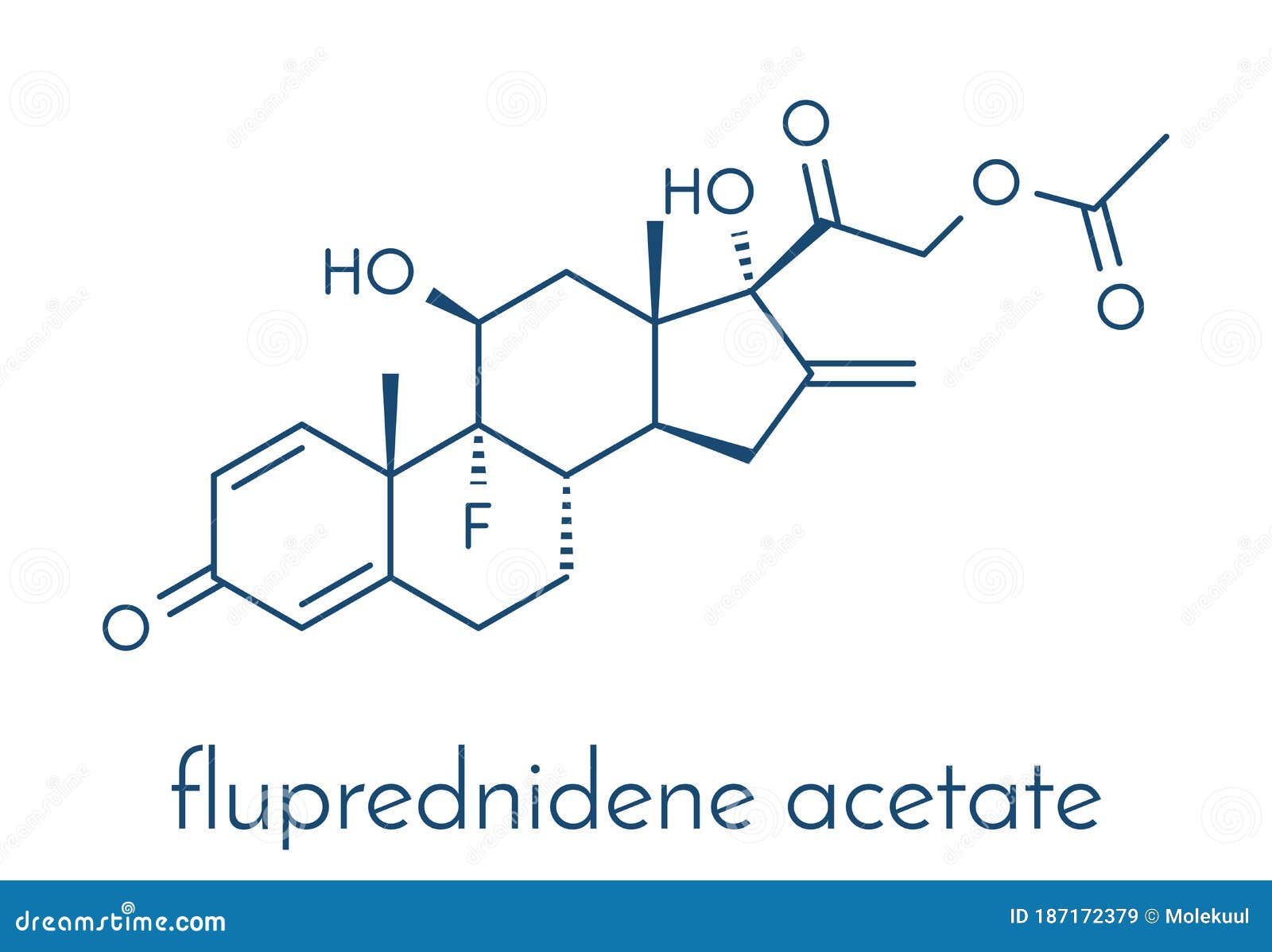 Fluprednidene Acetate Corticosteroid Molecule. Skeletal Formula. Stock ...