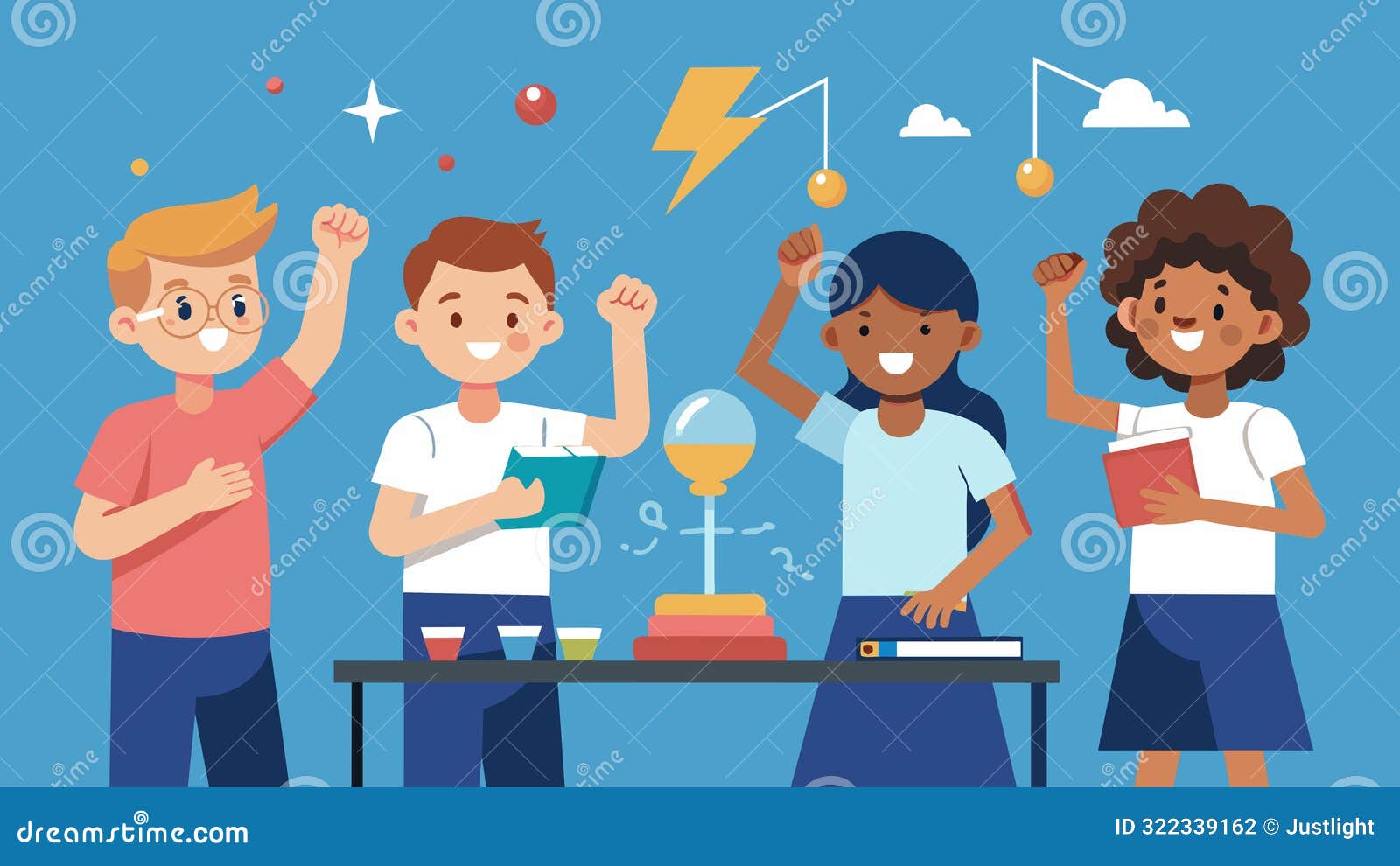 A Flurry of Activity Around a Display of Static Electricity Experiments ...