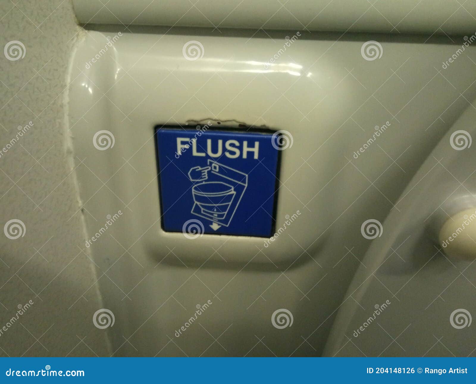 Flush Button Symbol and Logo Stock Photo - Image of machine, button ...