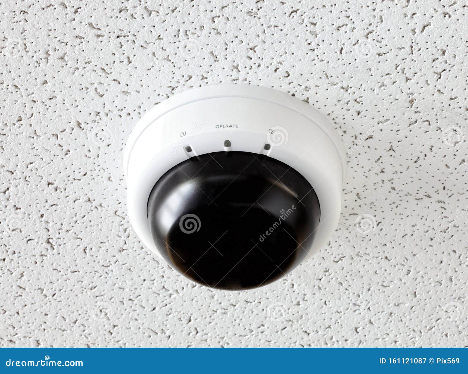 A Ceiling Mounted Microphone and Camera. Stock Image - Image of ...