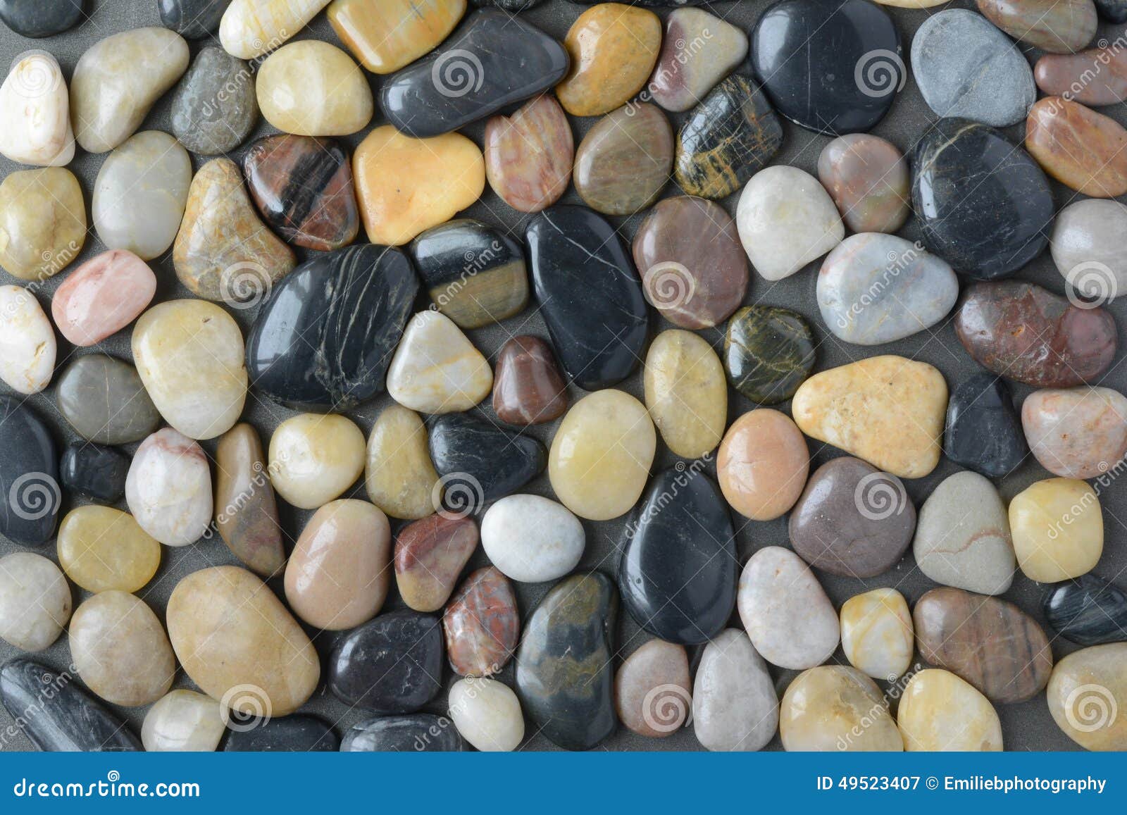 Flush Pebble Stone and River Rock Background Stock Image - Image of ...