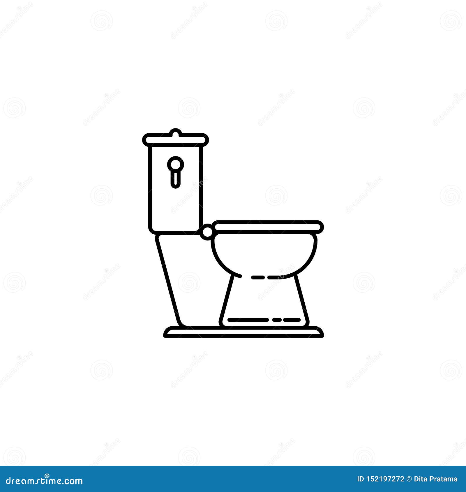 Flush Icon. Linear Vector Illustration From Toilet Collection. Outline ...