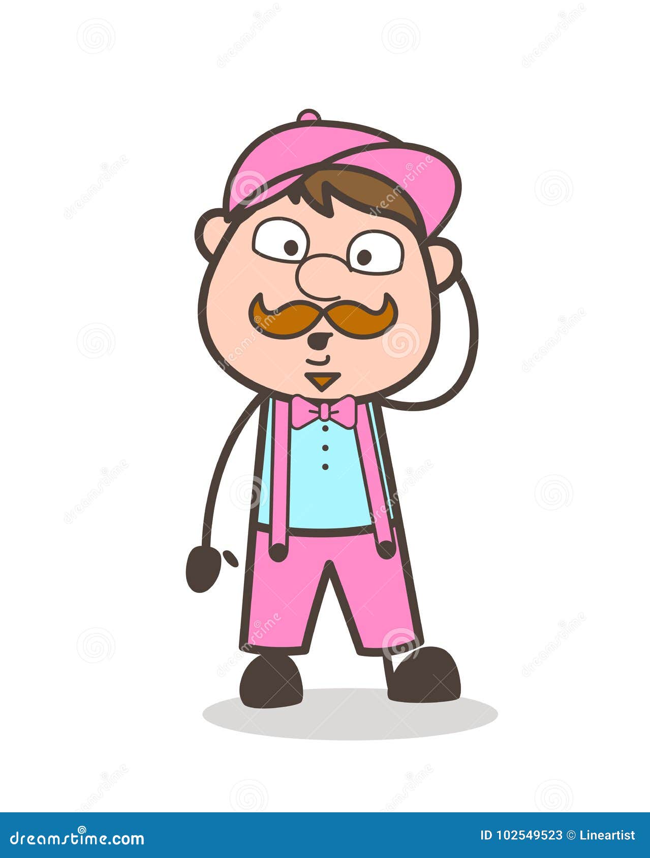 Flushed Cartoon Farmer Face Vector Illustration Stock Photo ...