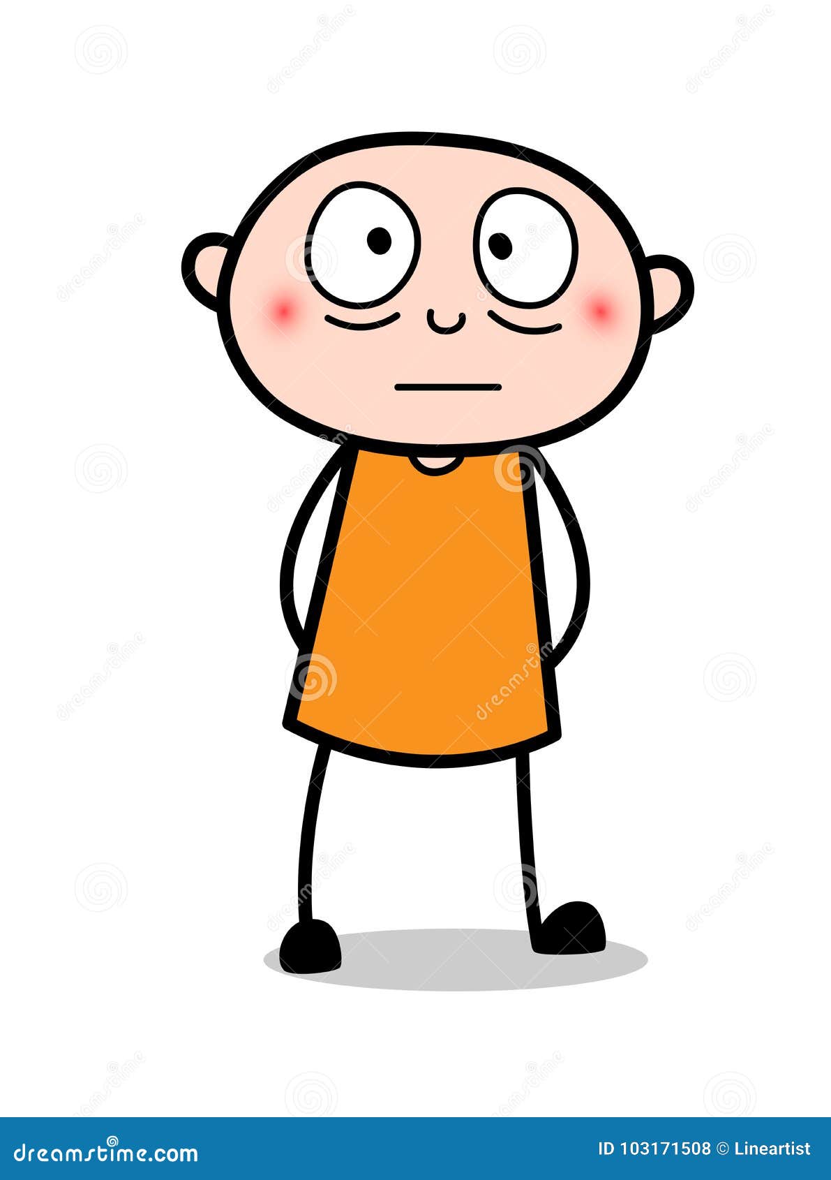 Flushed Cartoon Farmer Face Vector Illustration Stock Photo ...