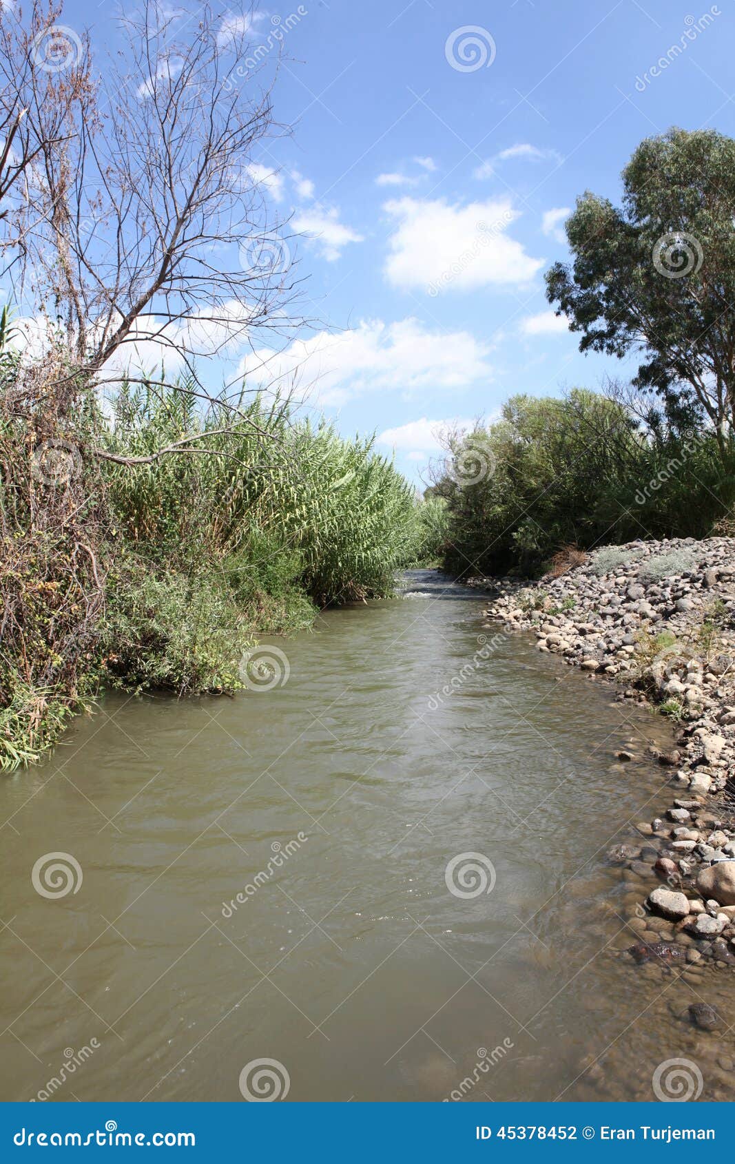 Fluss Jordan Israel stockfoto. Bild von winkel, anziehung - 45378452