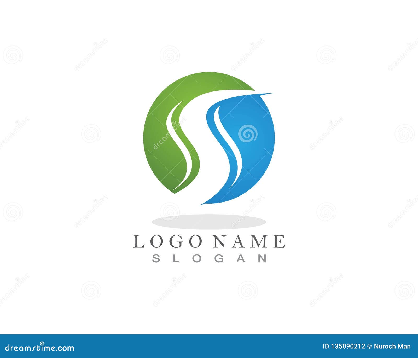 Fluss Logo Template Vector vektor abbildung. Illustration von frisch ...