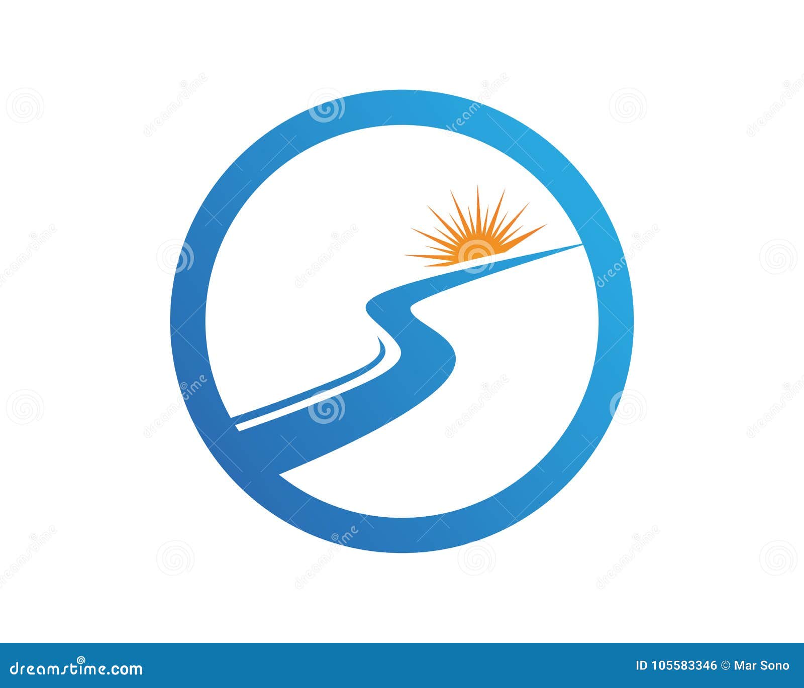 Fluss-Logo Und Symbolikonen Schablonen-APP Vektor Abbildung ...