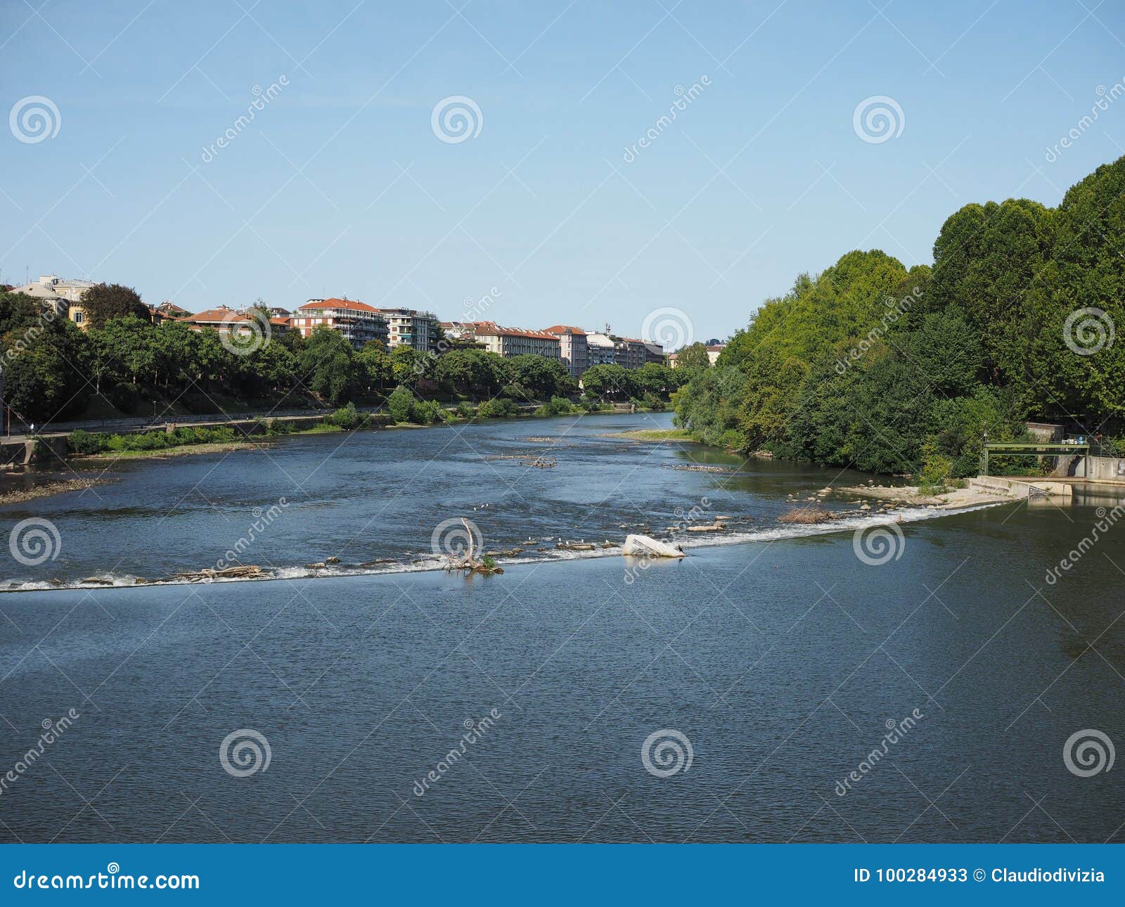 Fluss PO in Turin stockbild. Bild von horizont, piedmont - 100284933