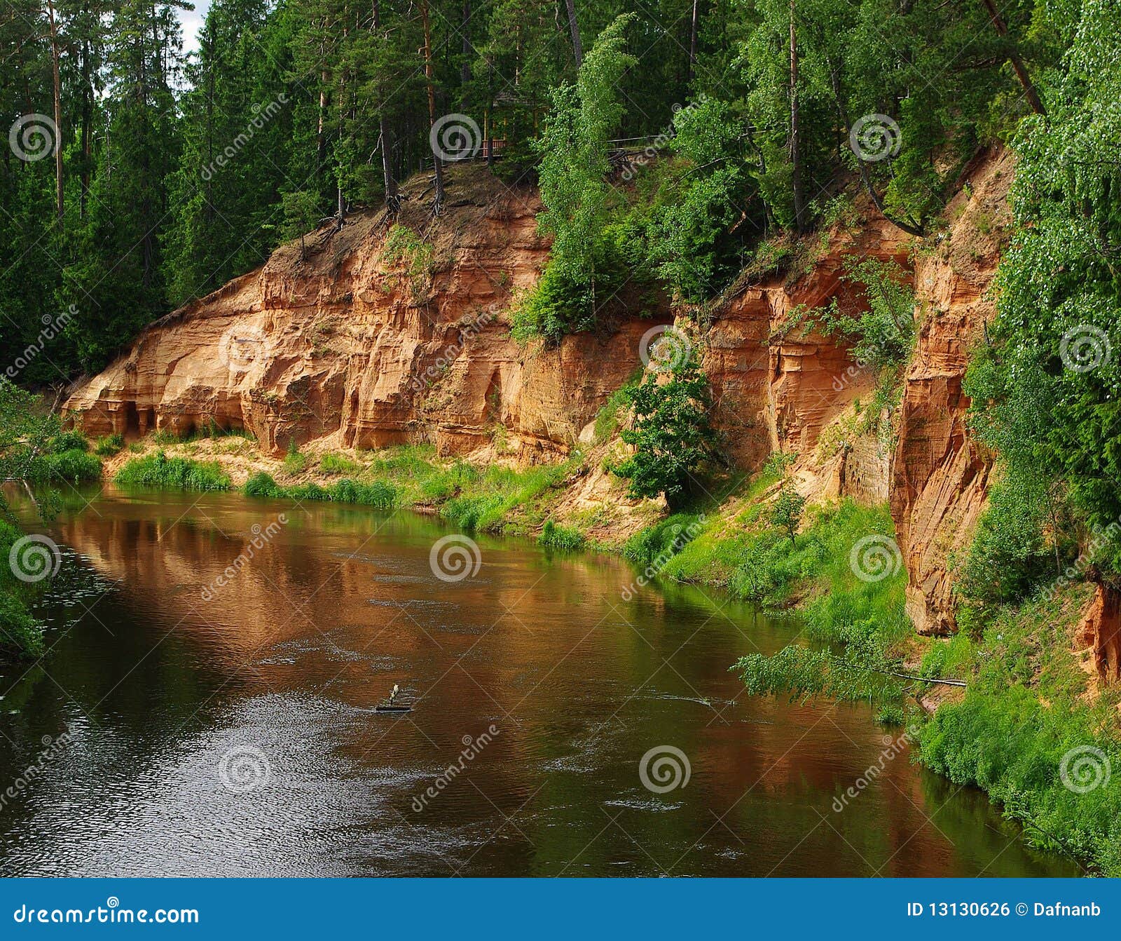 Flussufer stockfoto. Bild von ansicht, landschaft, grün - 13130626