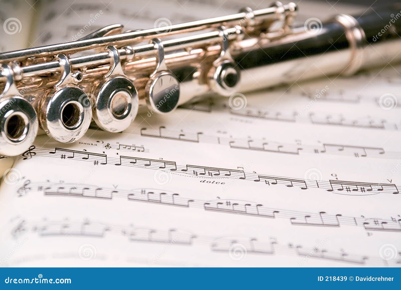 Flute On Flute Score Background Royalty-Free Stock Image ...