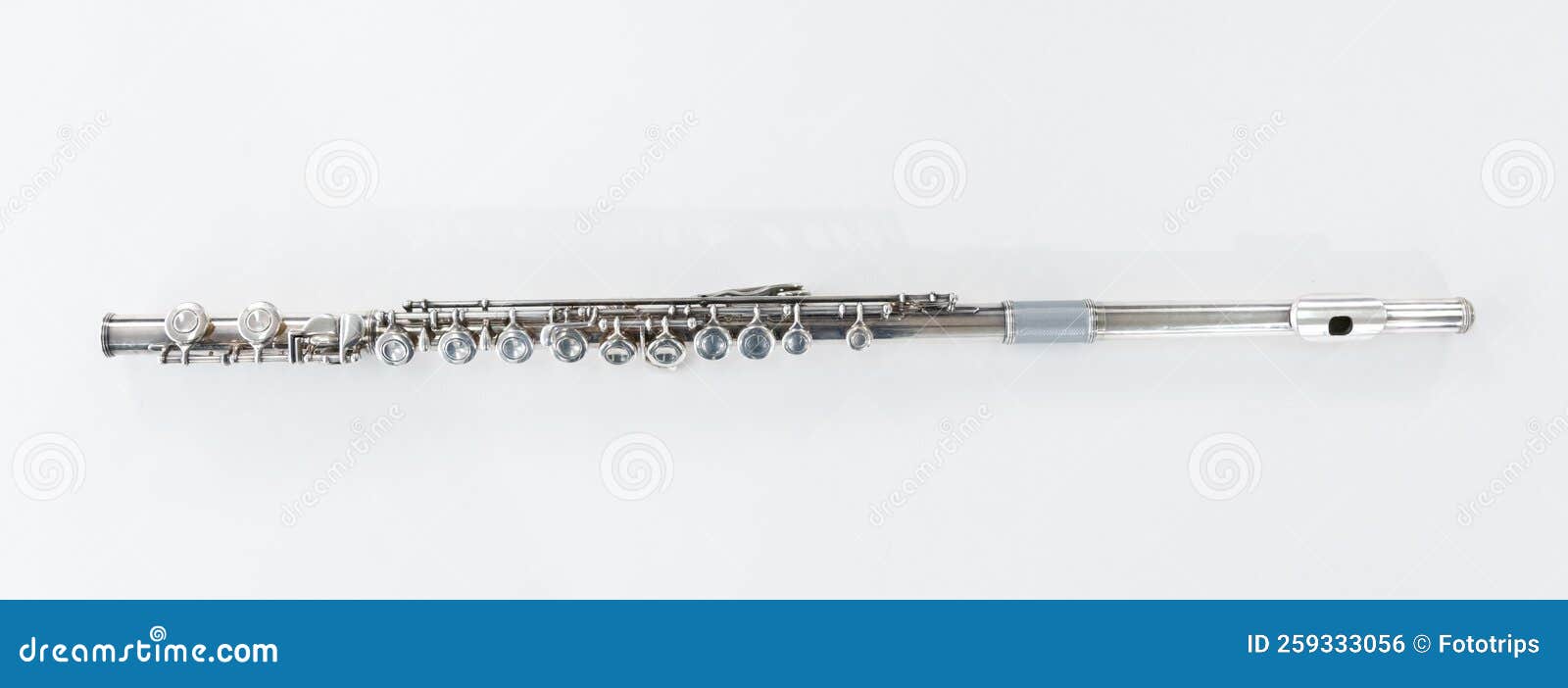 Flute : Classical Musical Instrument Flute on White Background Stock ...