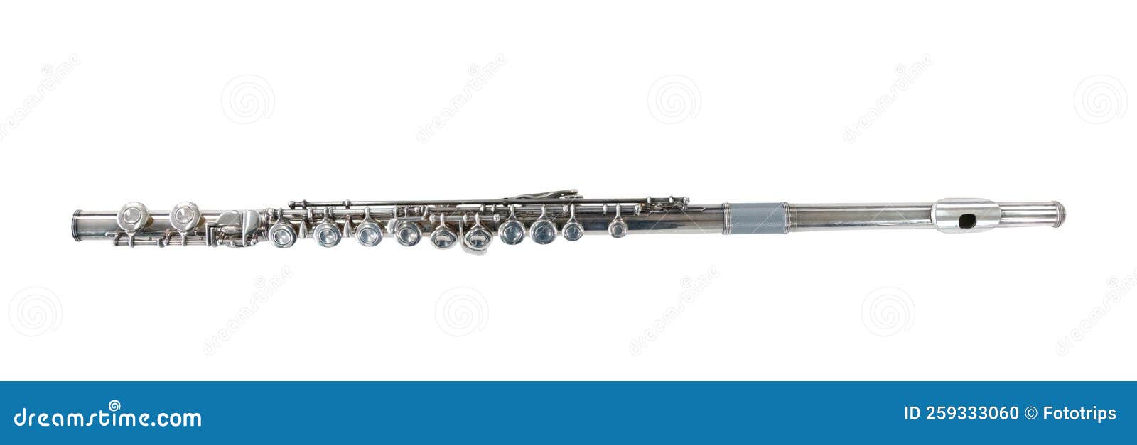 Flute : Classical Musical Instrument Flute on White Background Stock ...