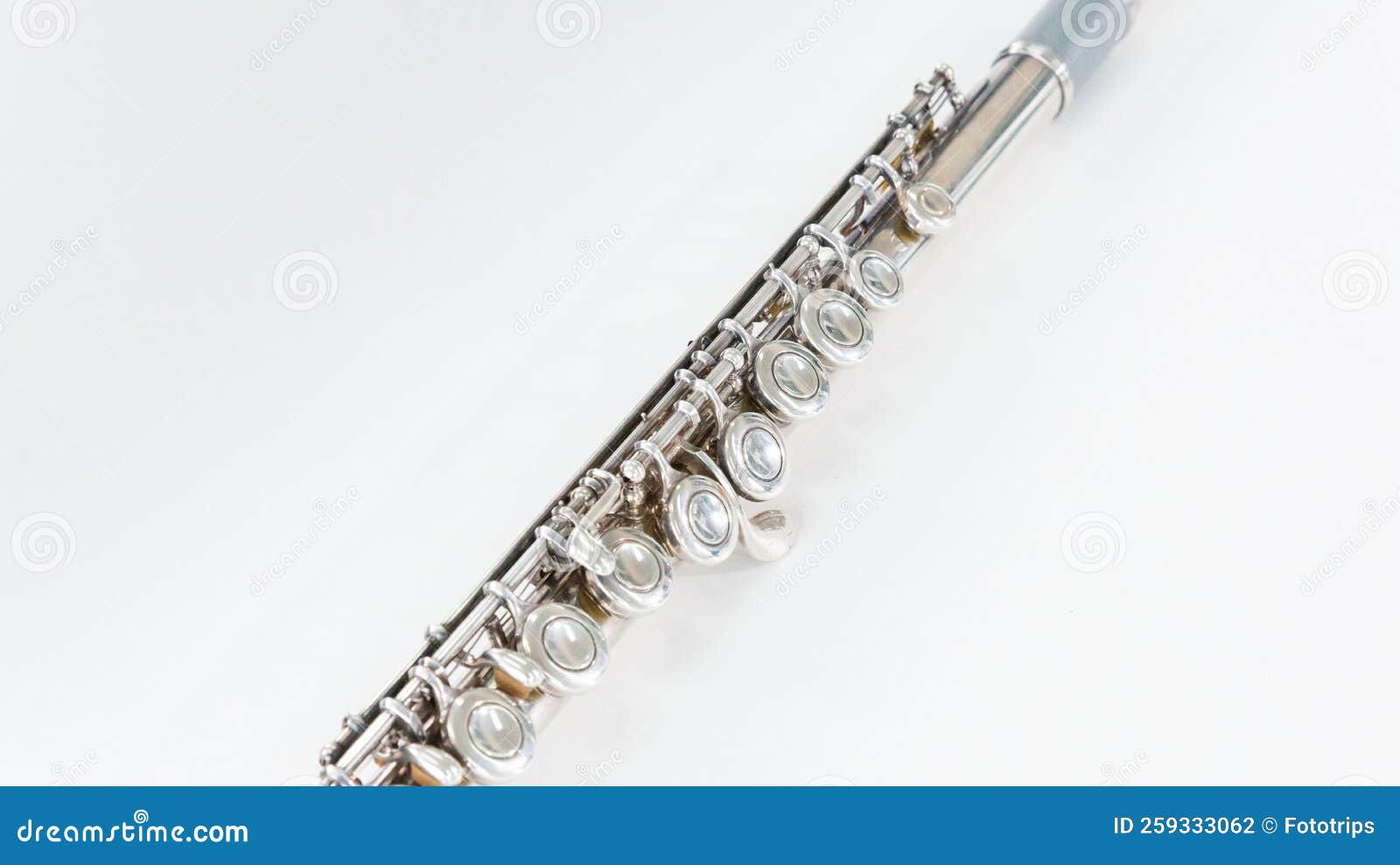 Flute : Classical Musical Instrument Flute on White Background Stock ...