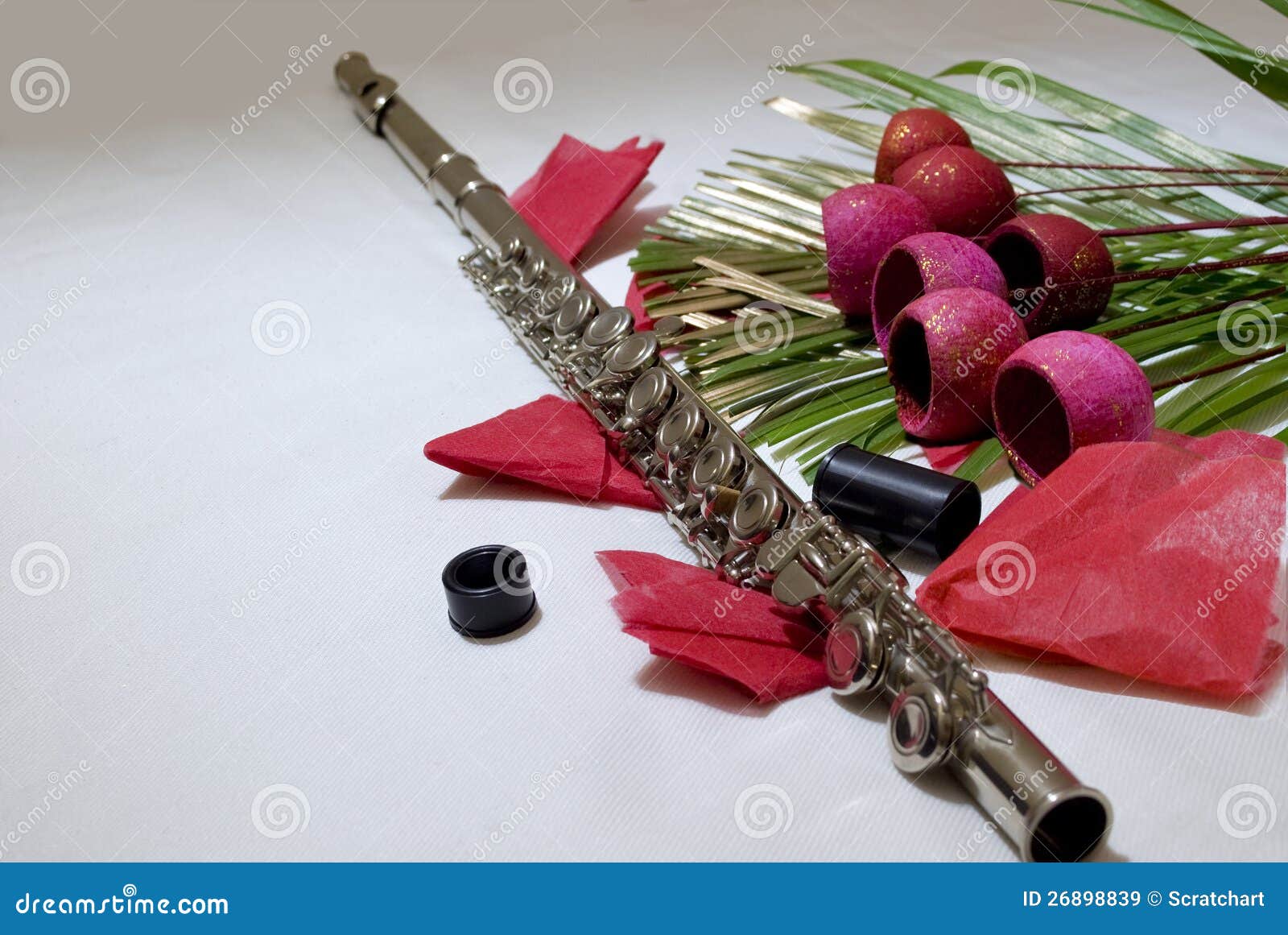 Flute and Flowers stock image. Image of pattern, jazz - 26898839