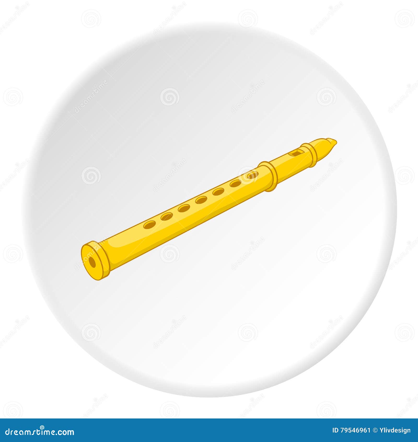 Flute icon, cartoon style stock vector. Illustration of instrument ...