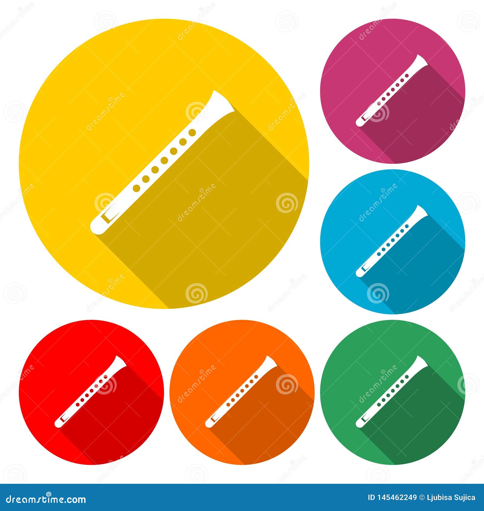 Flute Icon - Vector Illustration Stock Vector - Illustration of object ...