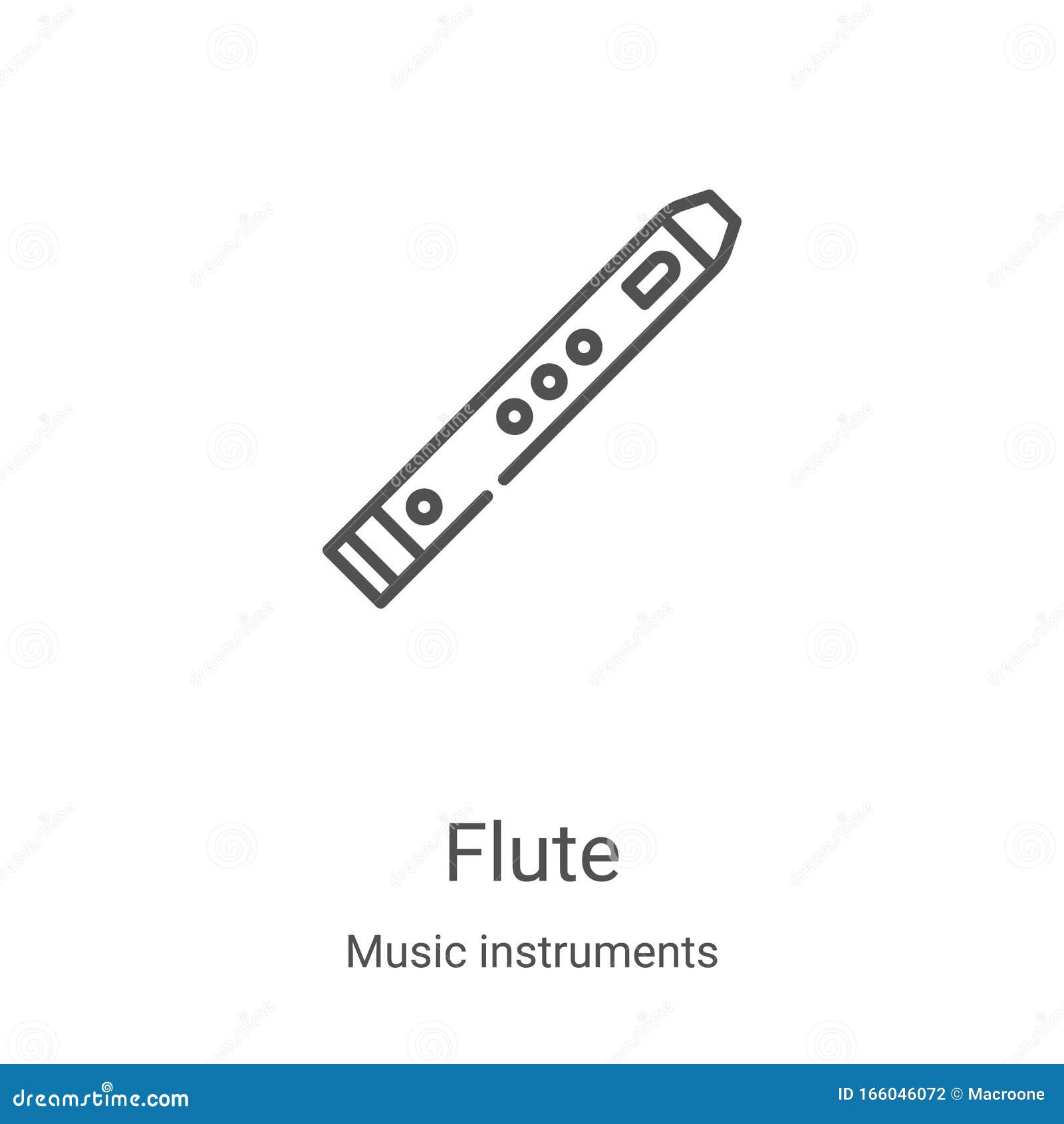 Flute Icon Vector from Music Instruments Collection. Thin Line Flute ...