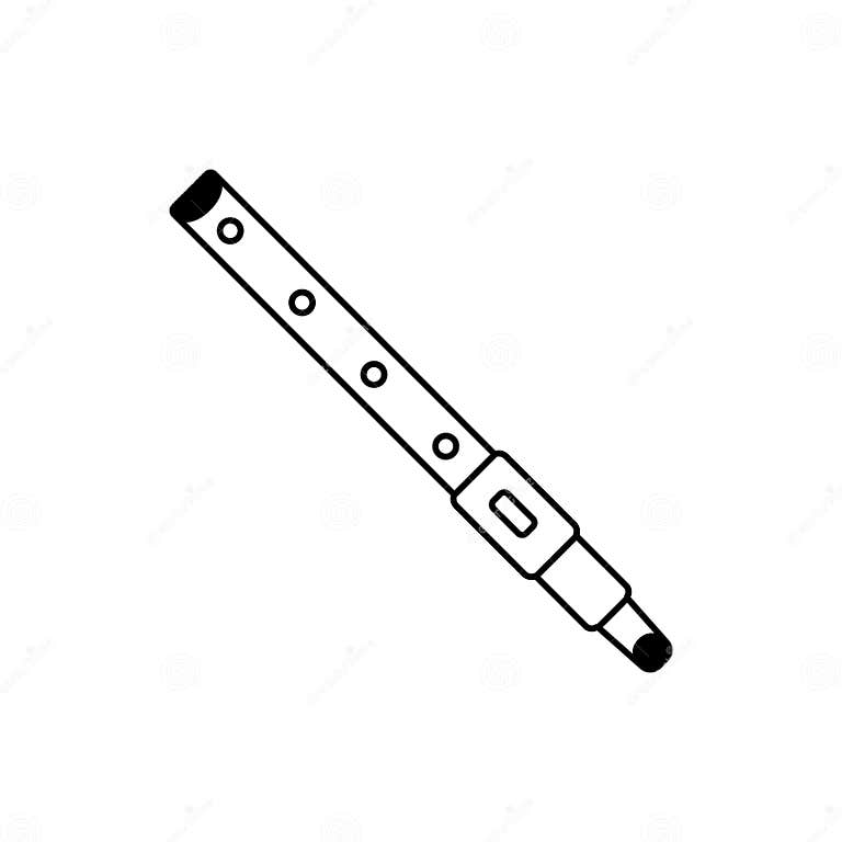 Flute icon vector template stock vector. Illustration of outline ...