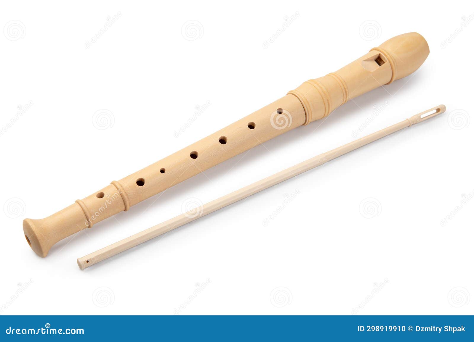 Flute Isolated on White Background Stock Photo - Image of pipe, single ...