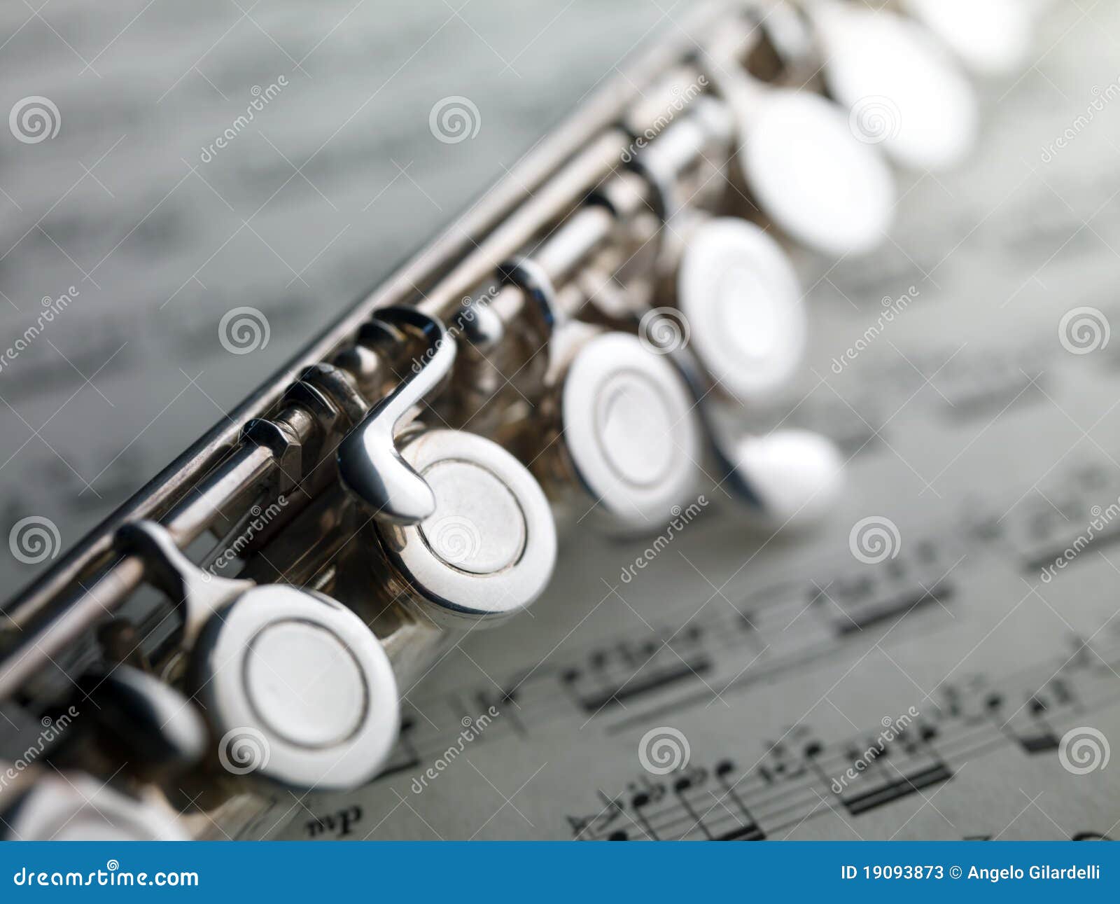 Flute On Flute Score Background Royalty-Free Stock Image ...