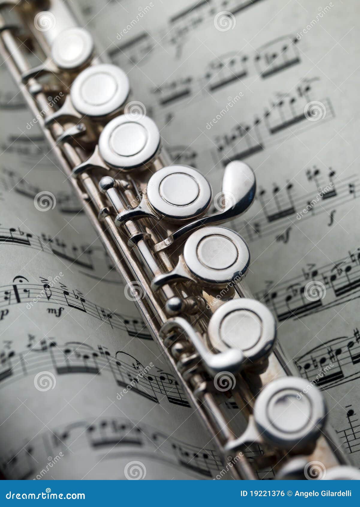 Flute On Flute Score Background Royalty-Free Stock Image ...