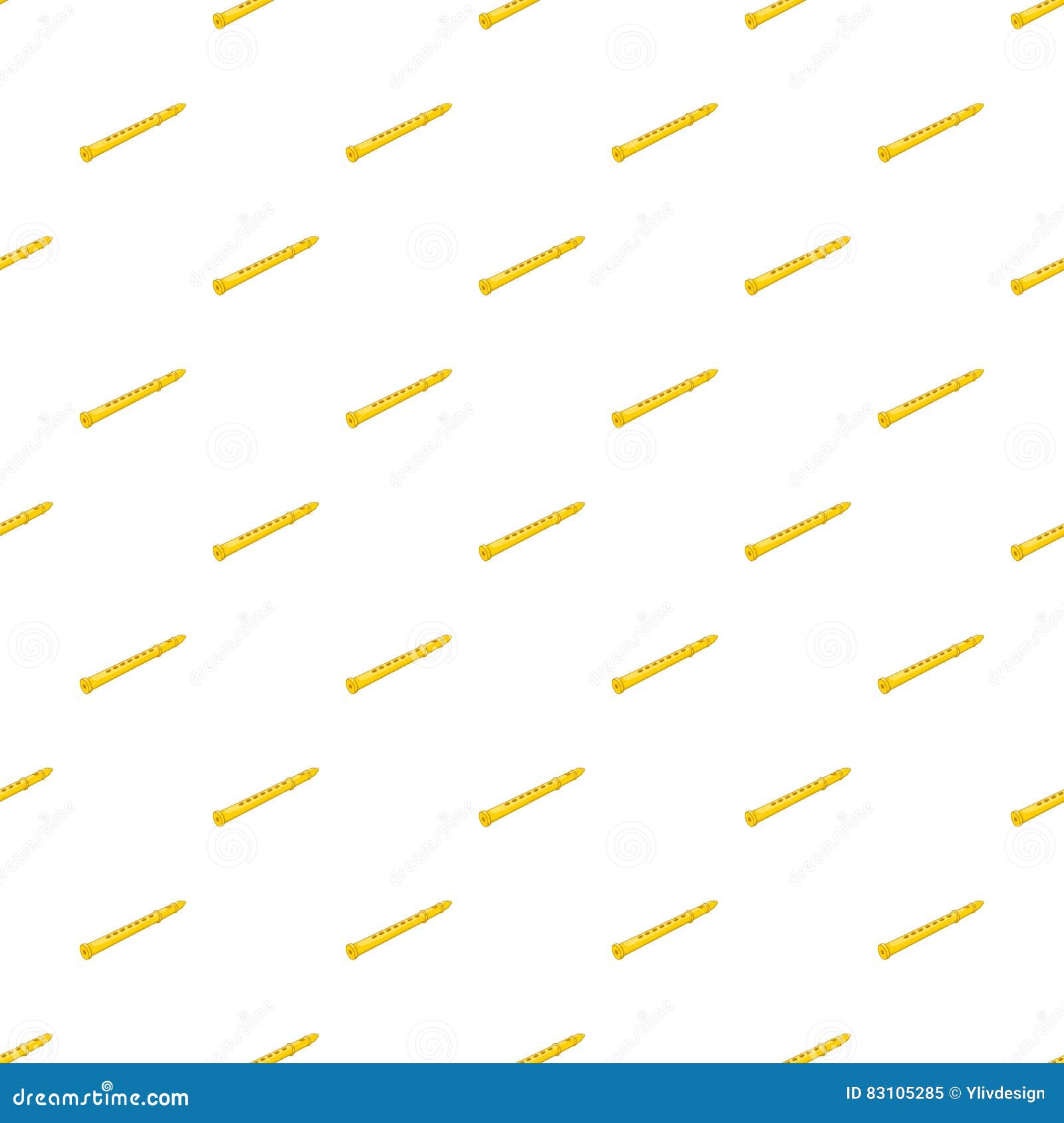 Flute Pattern, Cartoon Style Stock Vector - Illustration of orchestra ...