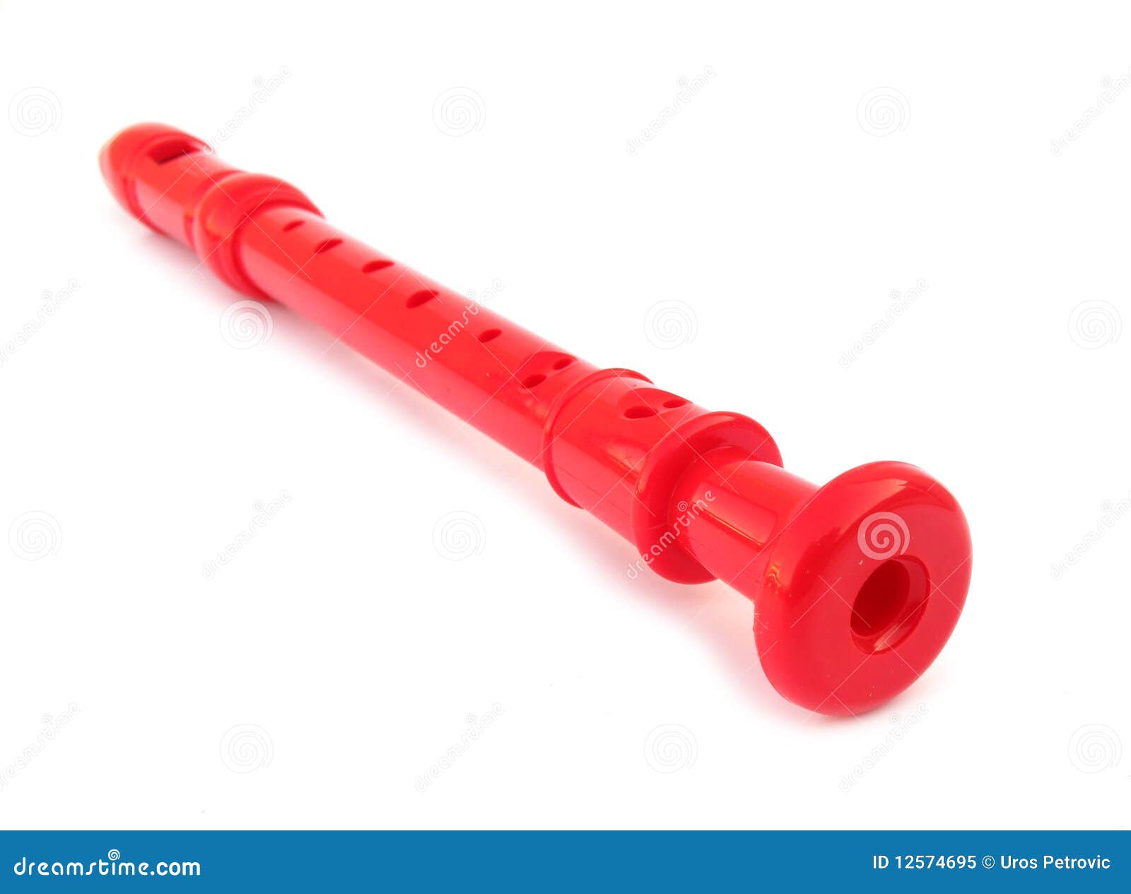 Flute Pipe Red for Children Stock Image - Image of white, music: 12574695