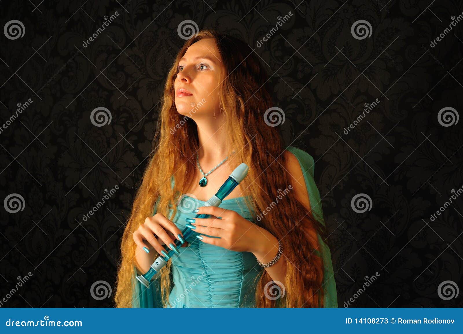 Flute Player Royalty-Free Stock Photography | CartoonDealer.com #14108273