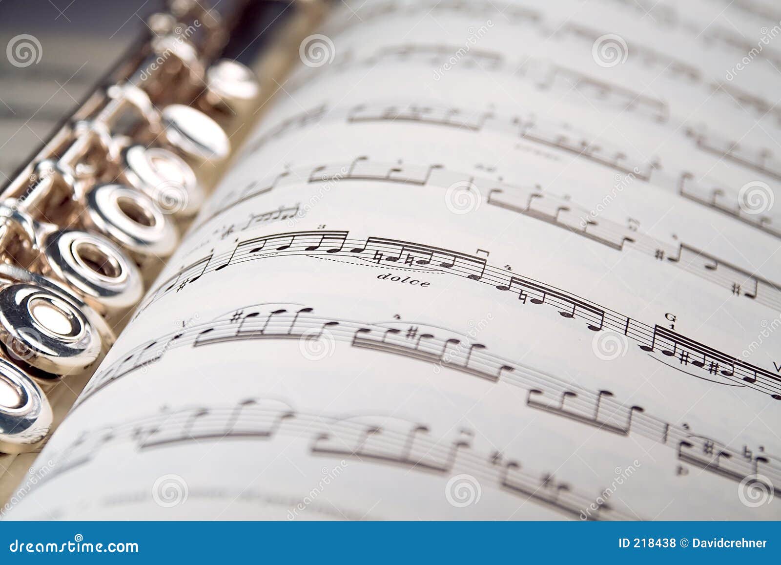 Flute On Flute Score Background Royalty-Free Stock Image ...