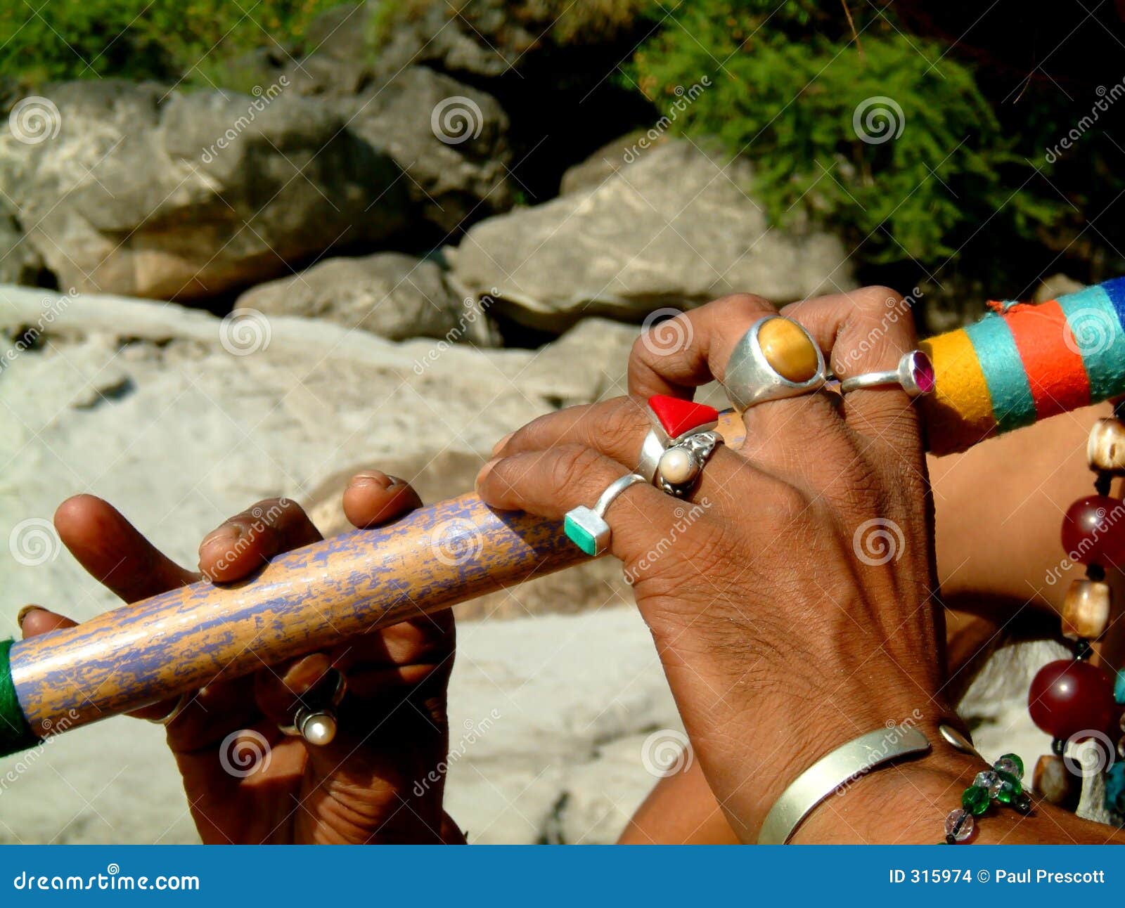 Flute and rings stock photo. Image of fingers, coloured - 315974