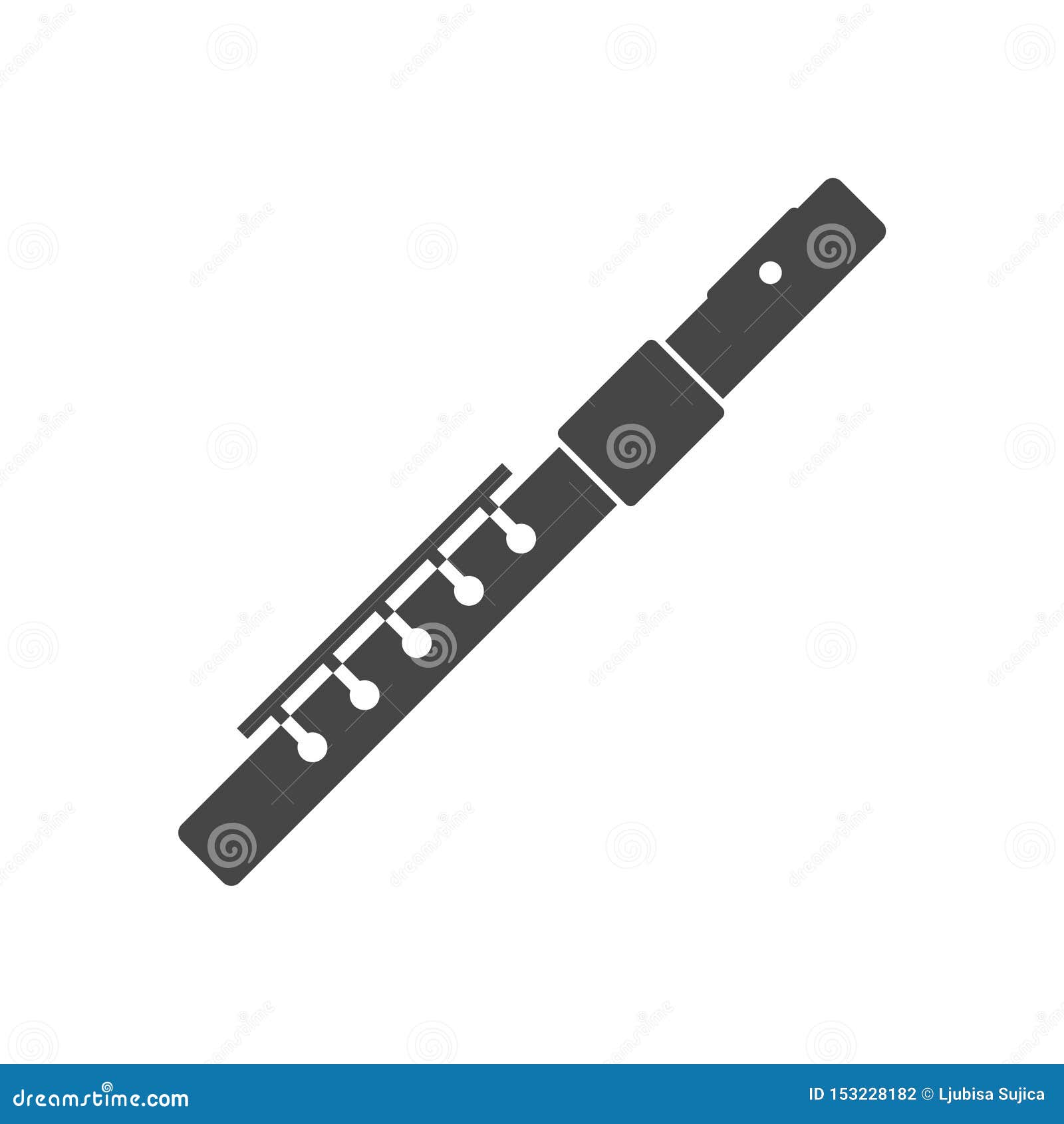 Flute Silhouette - Illustration Stock Vector - Illustration of noise ...