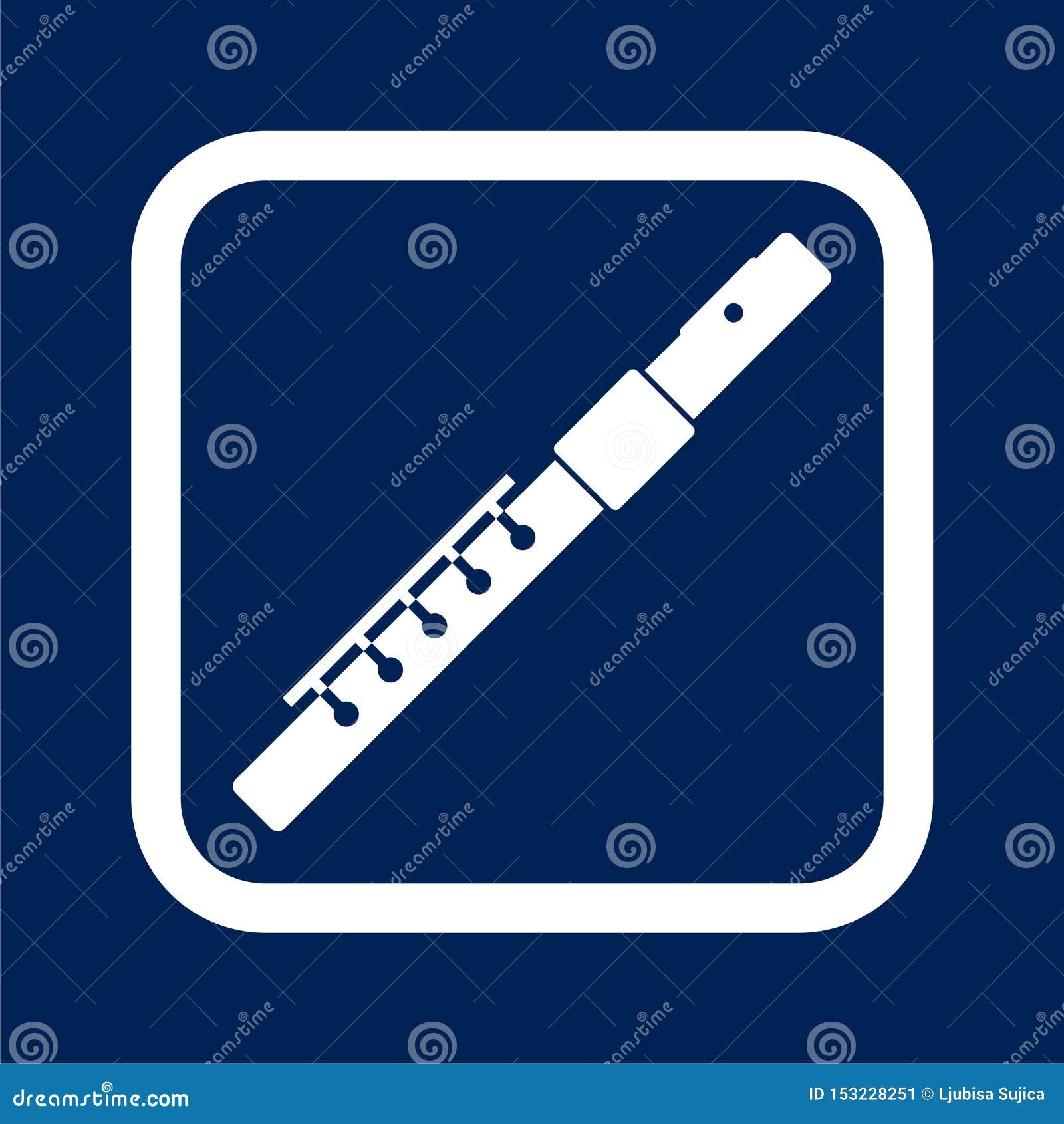 Flute Silhouette - Illustration Stock Vector - Illustration of leaf ...