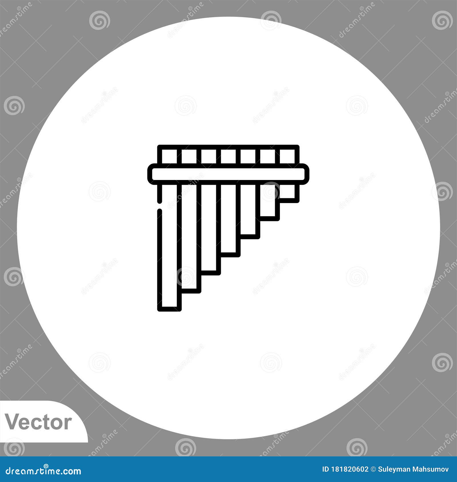 Flute Sign Emoji Icon Illustration. Wind Instrument Vector Symbol ...